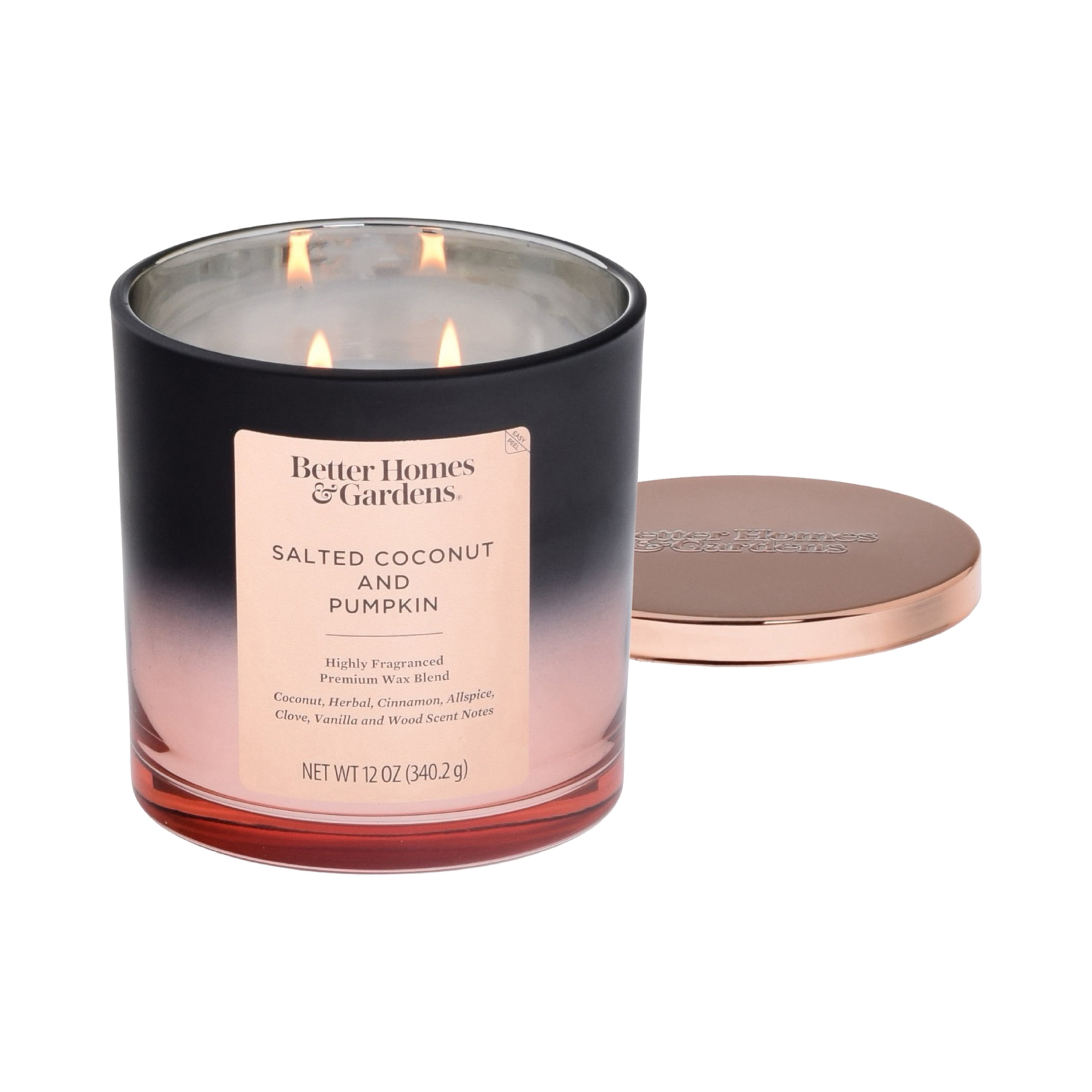Better Homes & Gardens Salted Coconut and Pumpkin Scented 2-Wick 12oz ...