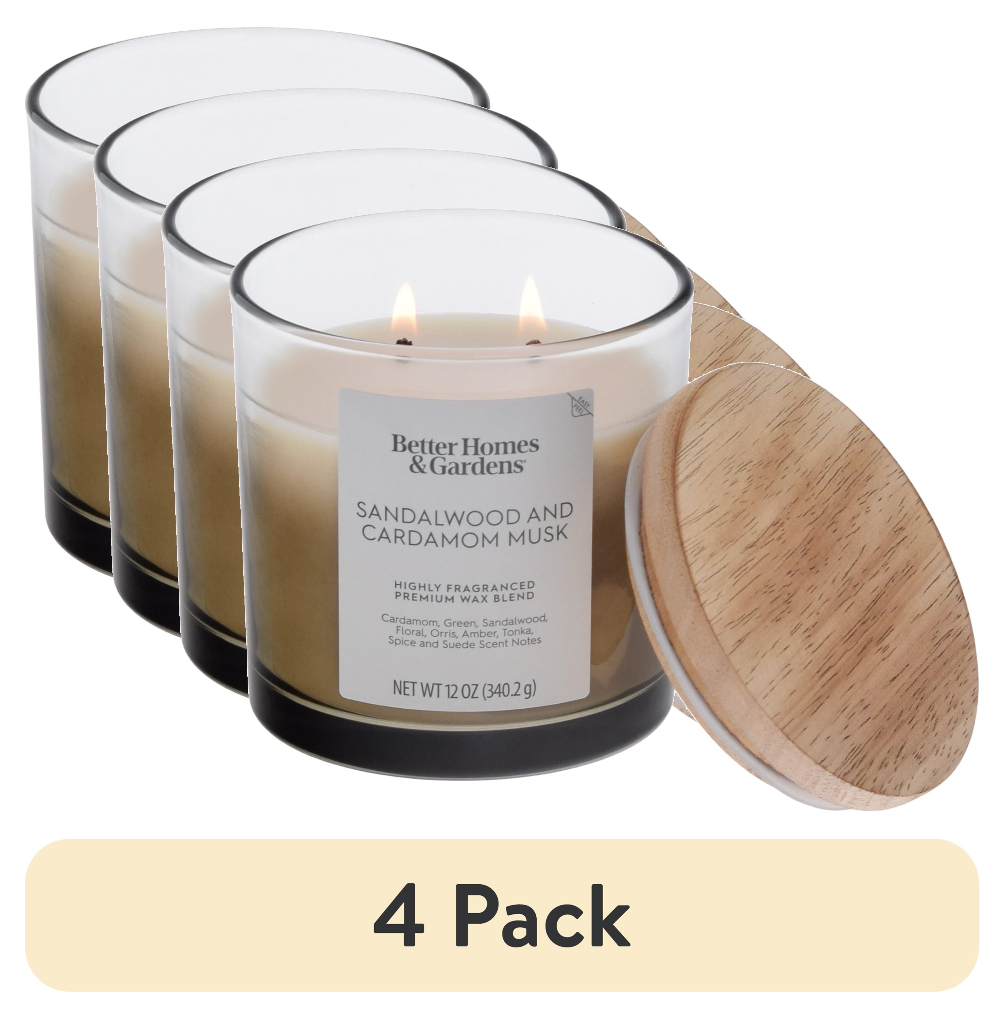 (4 pack) Better Homes & Gardens Sandalwood Cardamom Musk Scented 2-Wick ...
