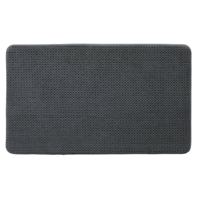 Better Homes & Gardens Signature Soft Cotton Memory Foam Bath Rug, Grey ...