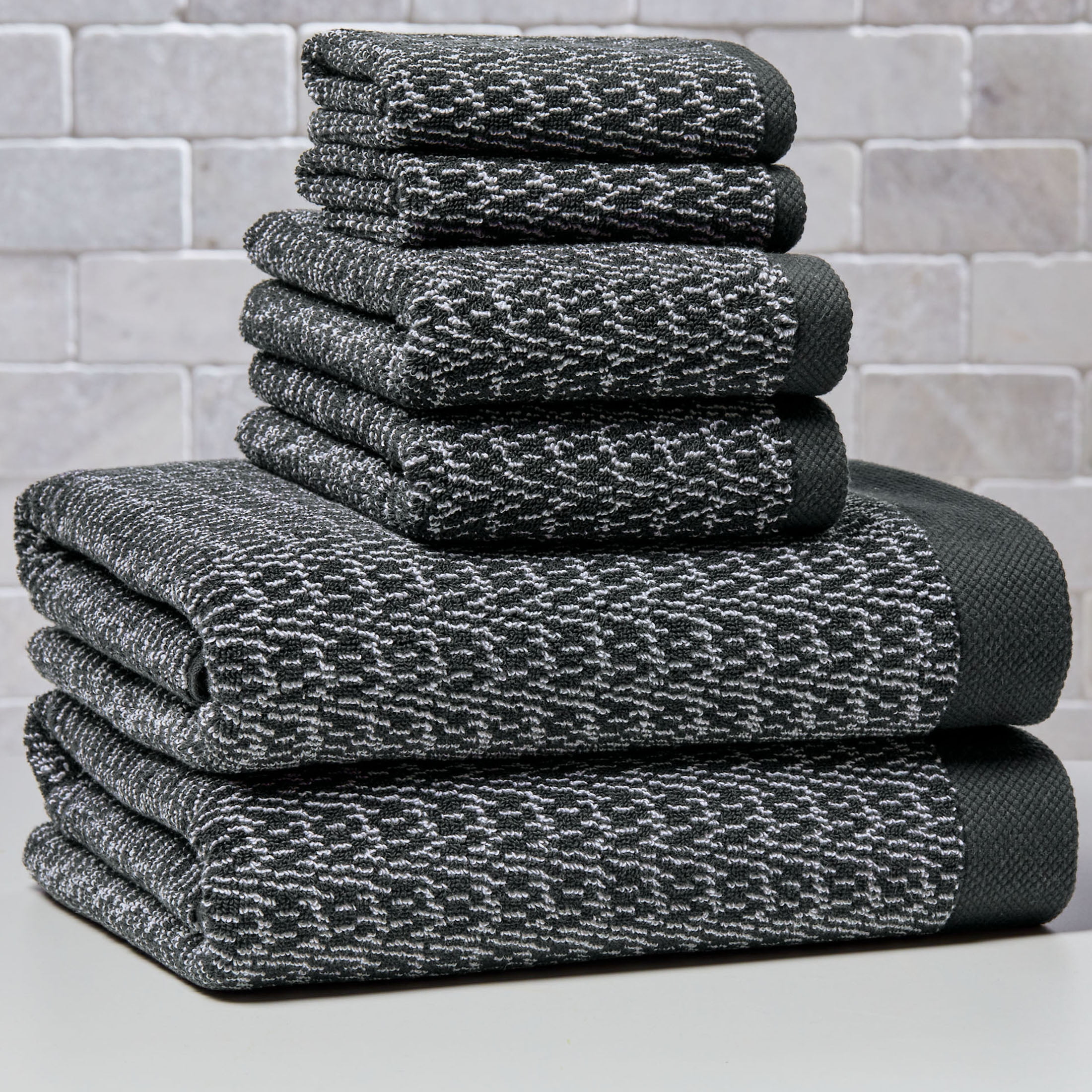 Better Homes & Gardens Signature Soft Cotton Melange 6 Piece Bath Towel ...