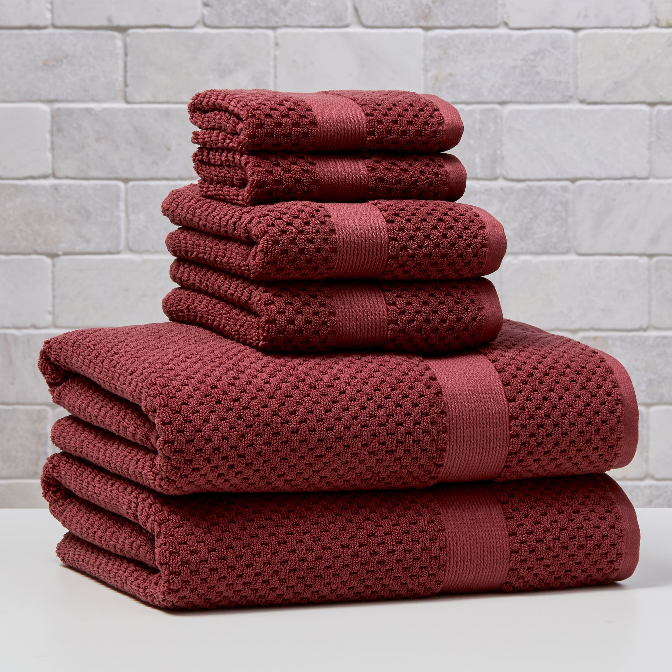 Better Homes & Gardens Signature Soft Popcorn Texture 6 Piece Towel Set ...