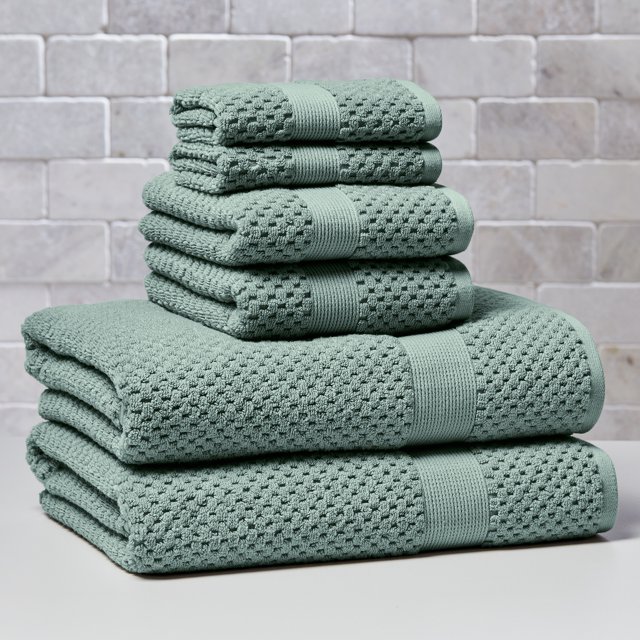 Better Homes & Gardens Signature Soft Popcorn Texture 6 Piece Towel Set ...