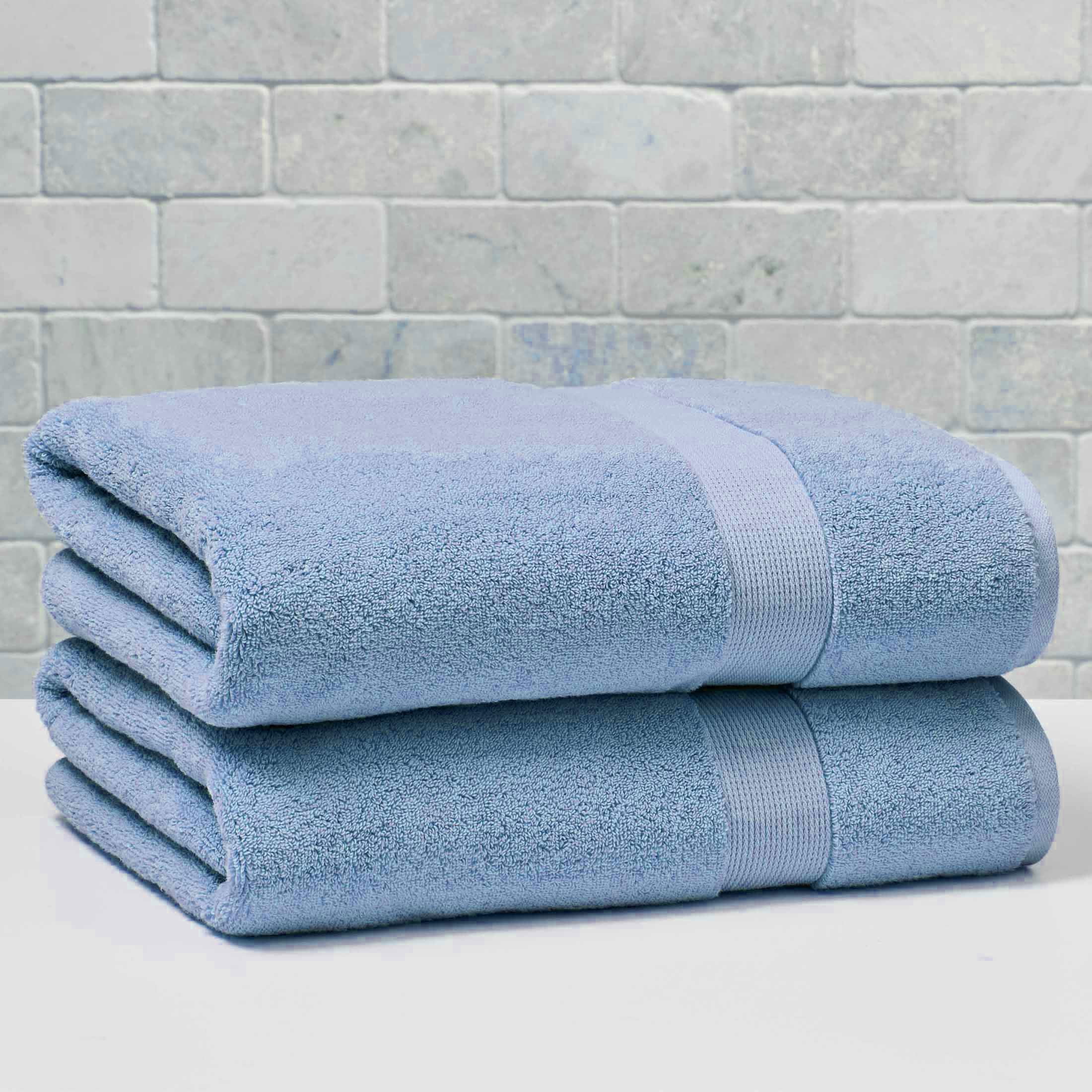 Better Homes & Gardens Soft Solid 2 Piece Bath Sheet Set Blue Silver ...