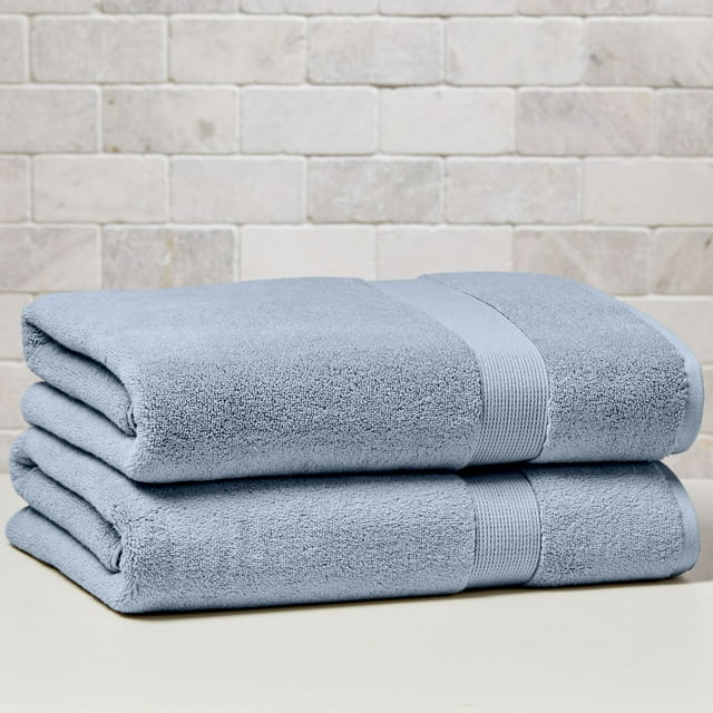 Better Homes & Gardens Signature Soft Solid 2 Piece Bath Sheet Set,Blue ...