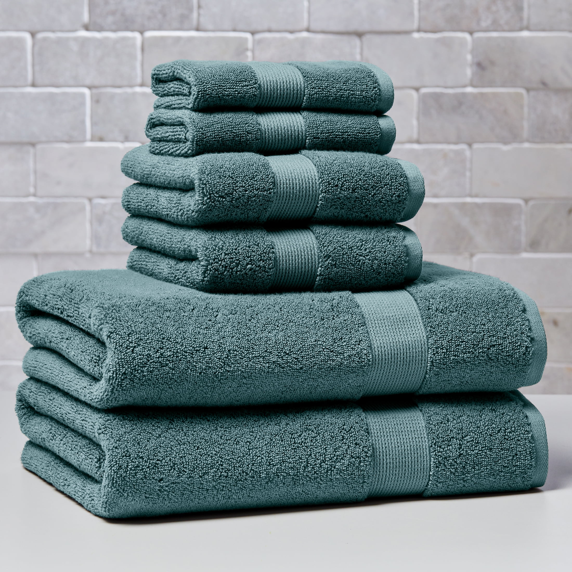 Better Homes & Gardens Signature Soft Solid 6 Piece Towel Set,Nimbus ...