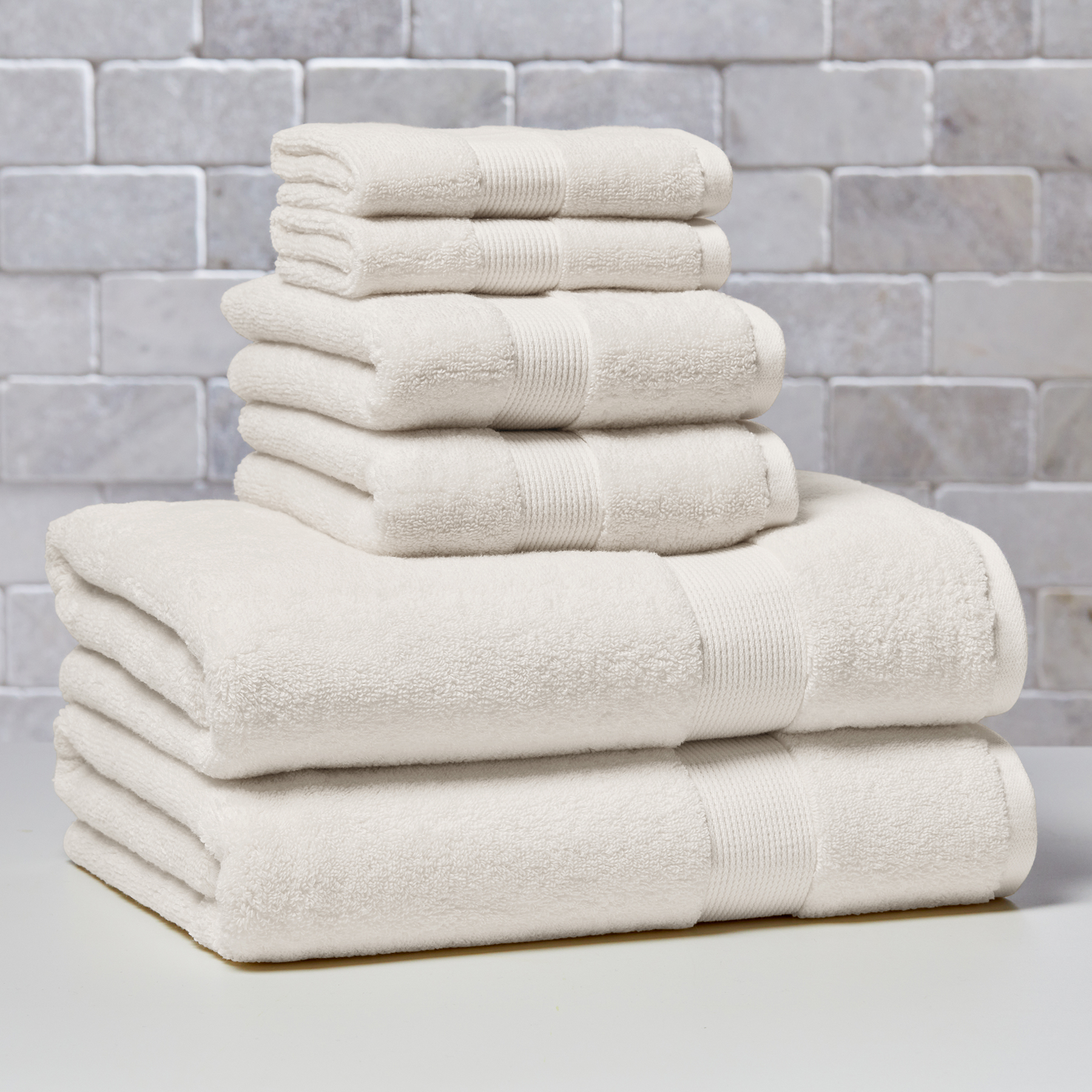 Better Homes & Gardens Signature Soft Solid 6 Piece Towel Set,Vanilla ...