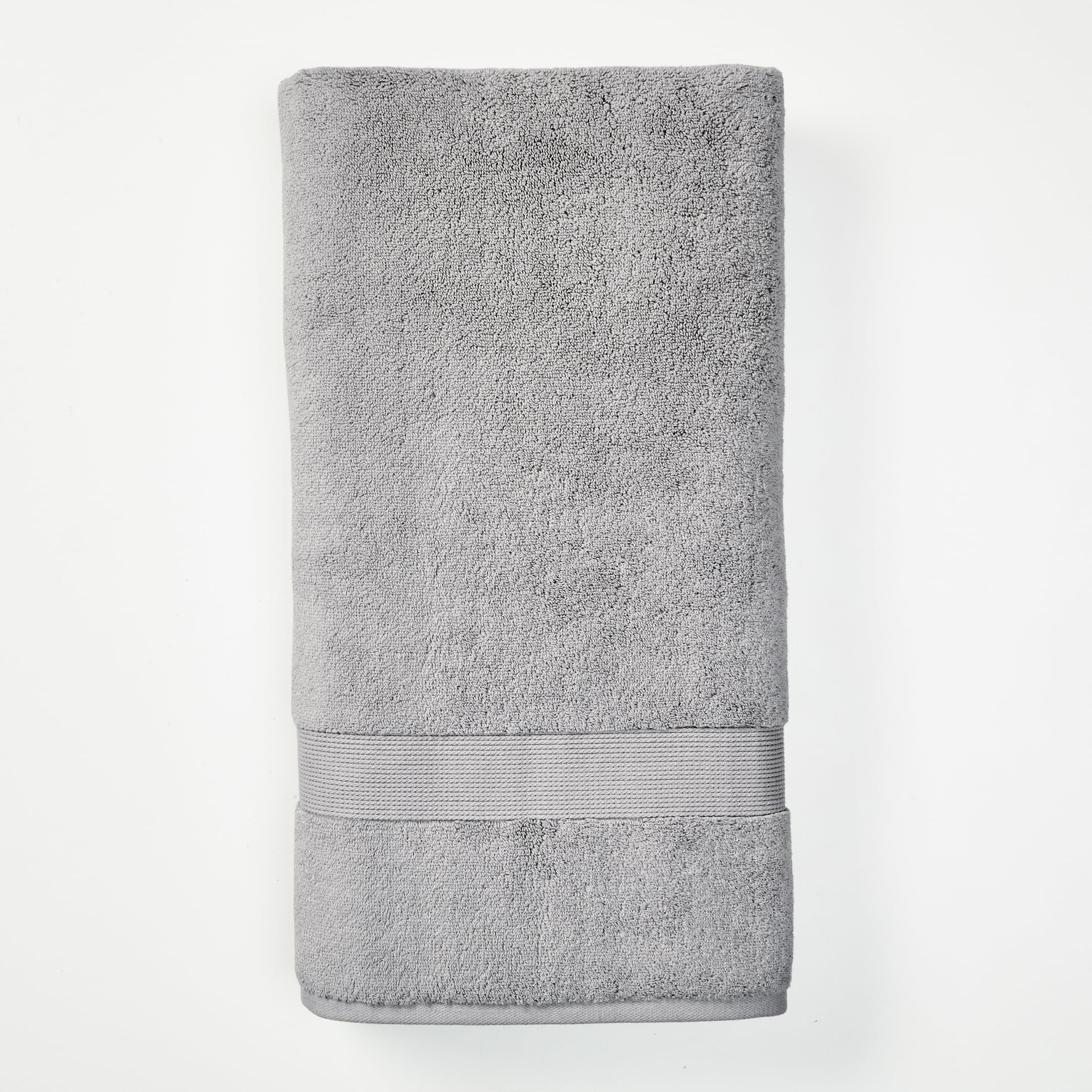 Better Homes & Gardens Signature Soft Solid Bath Sheet, Soft Silver ...