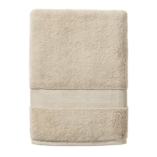 Better Homes & Gardens Signature Soft Solid Bath Towel, Almond Biscuit ...