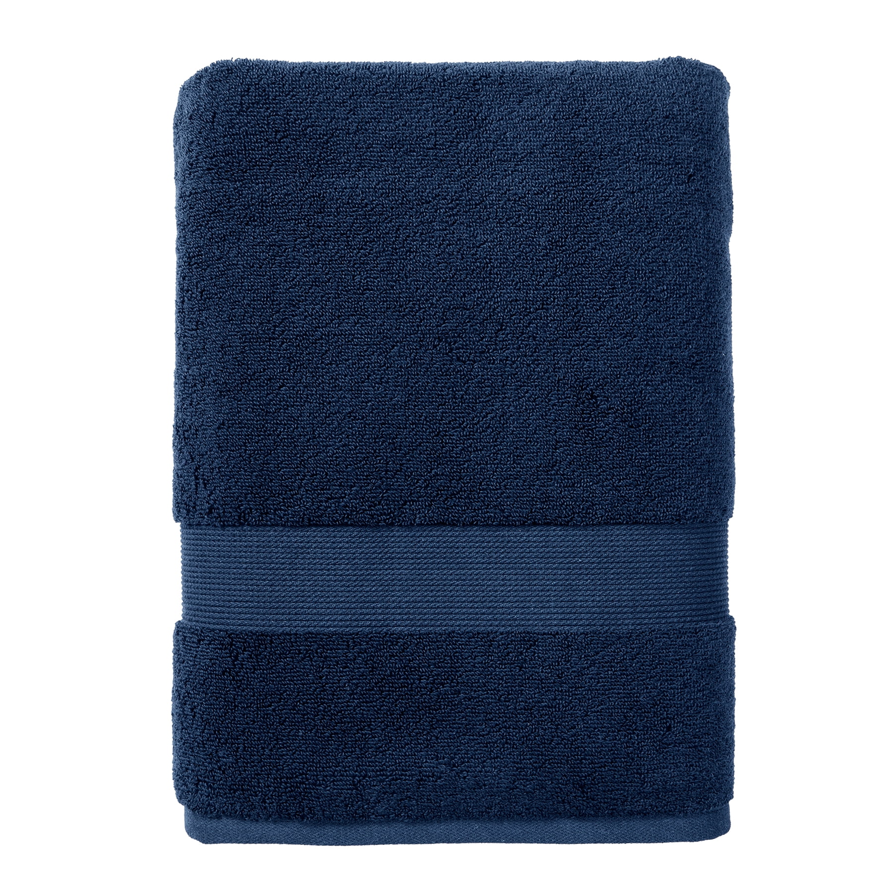 Better Homes & Gardens Signature Soft Solid Bath Towel, Blue Admiral ...