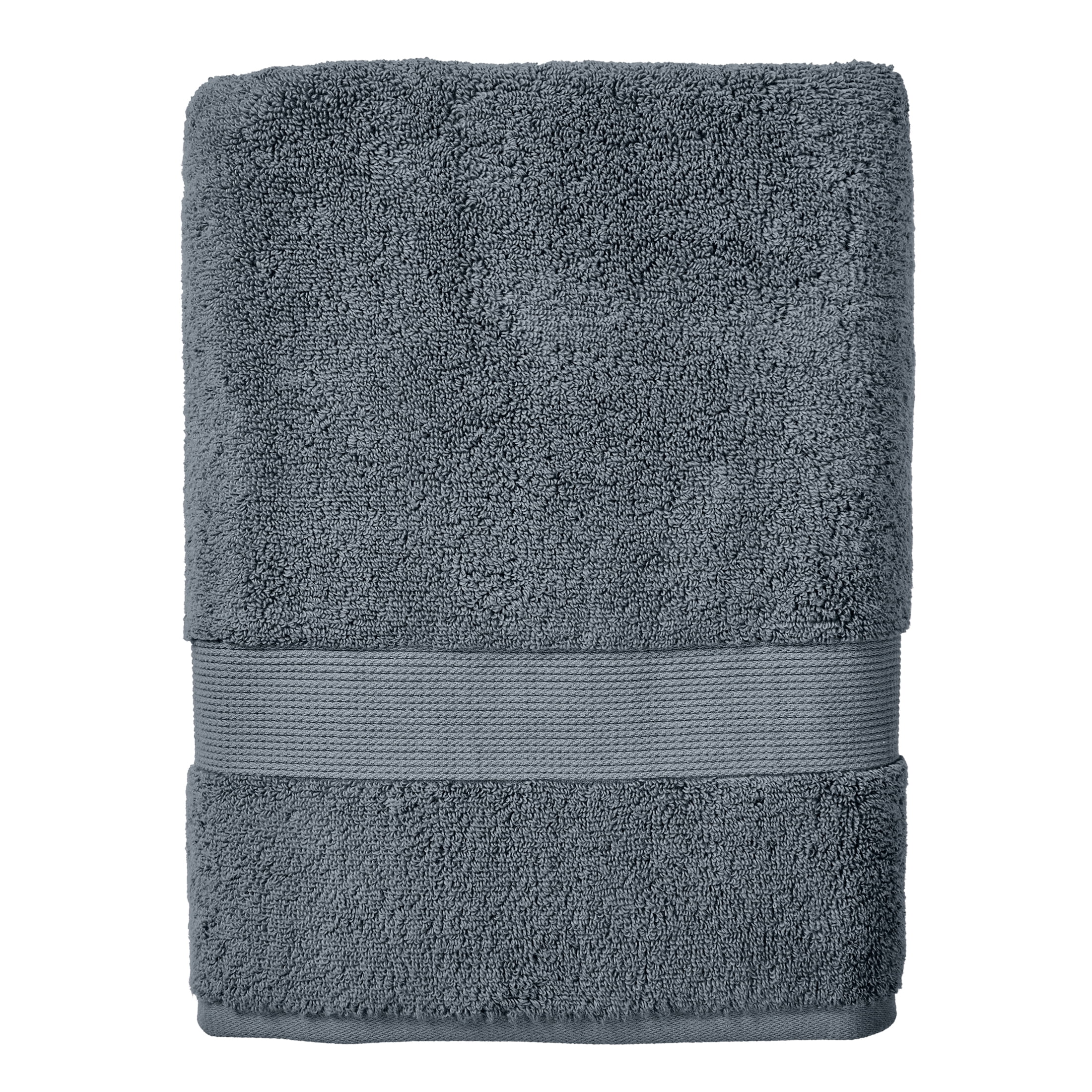 Better Homes & Gardens Signature Soft Solid Bath Towel, Grey Flannel ...