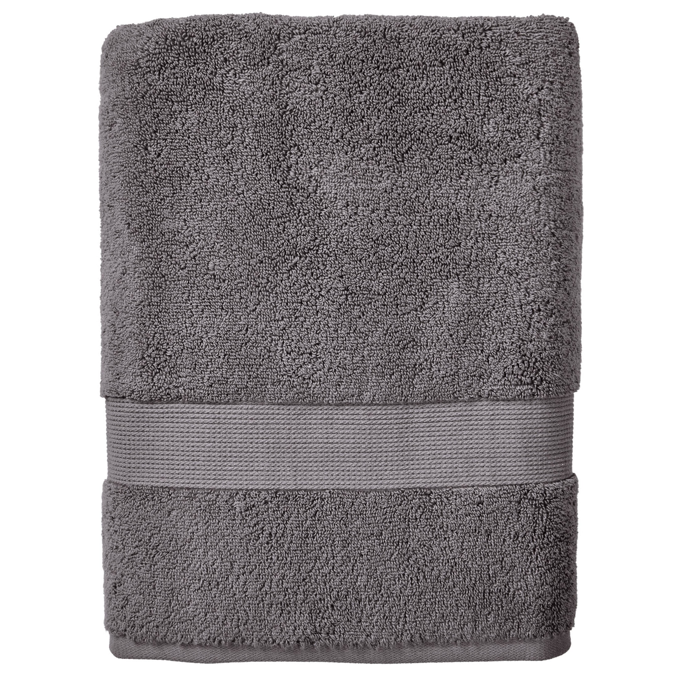 Better Homes & Gardens Signature Soft Solid Bath Towel, Grey Flannel ...