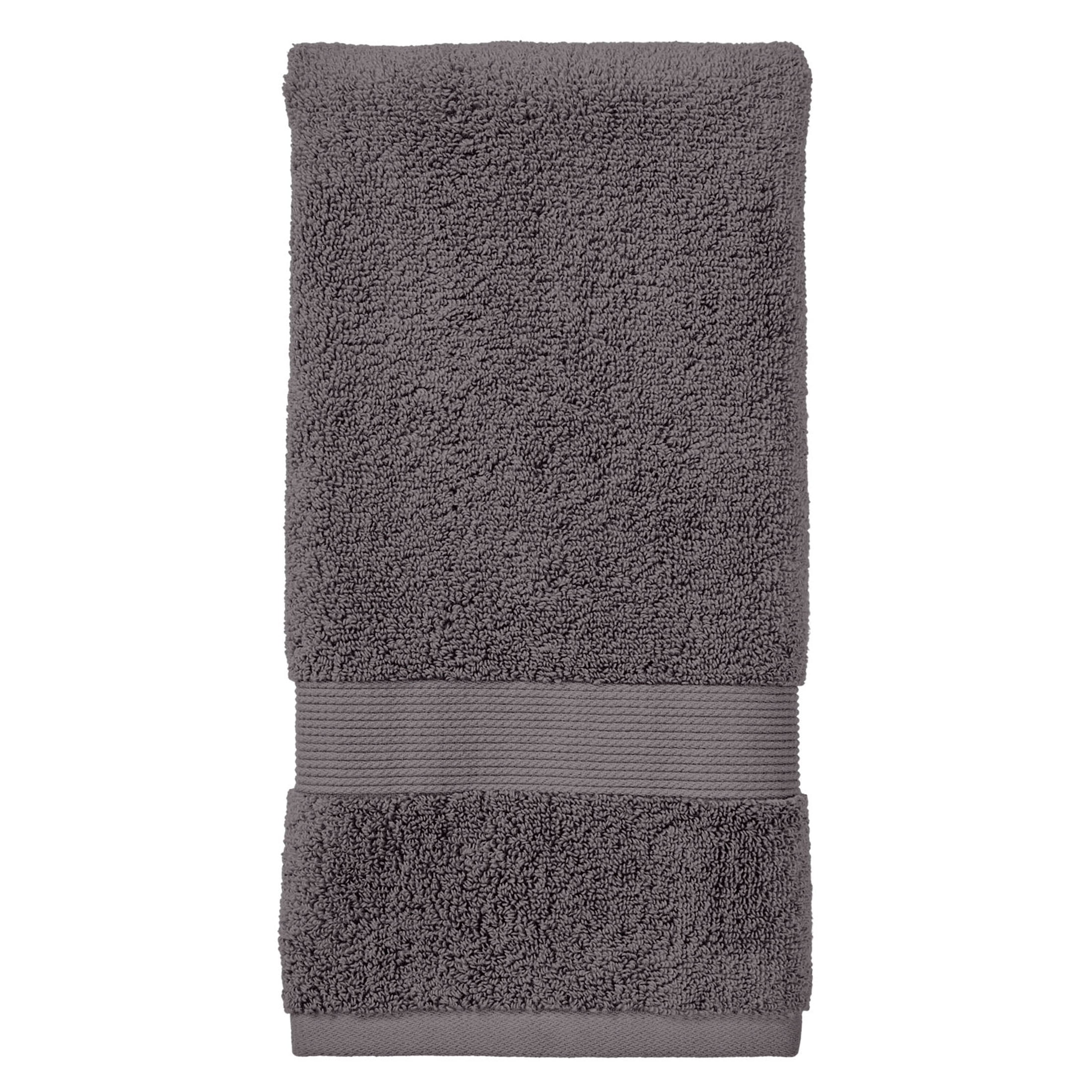 Better Homes & Gardens Signature Soft Solid Hand Towel, Grey Flannel ...