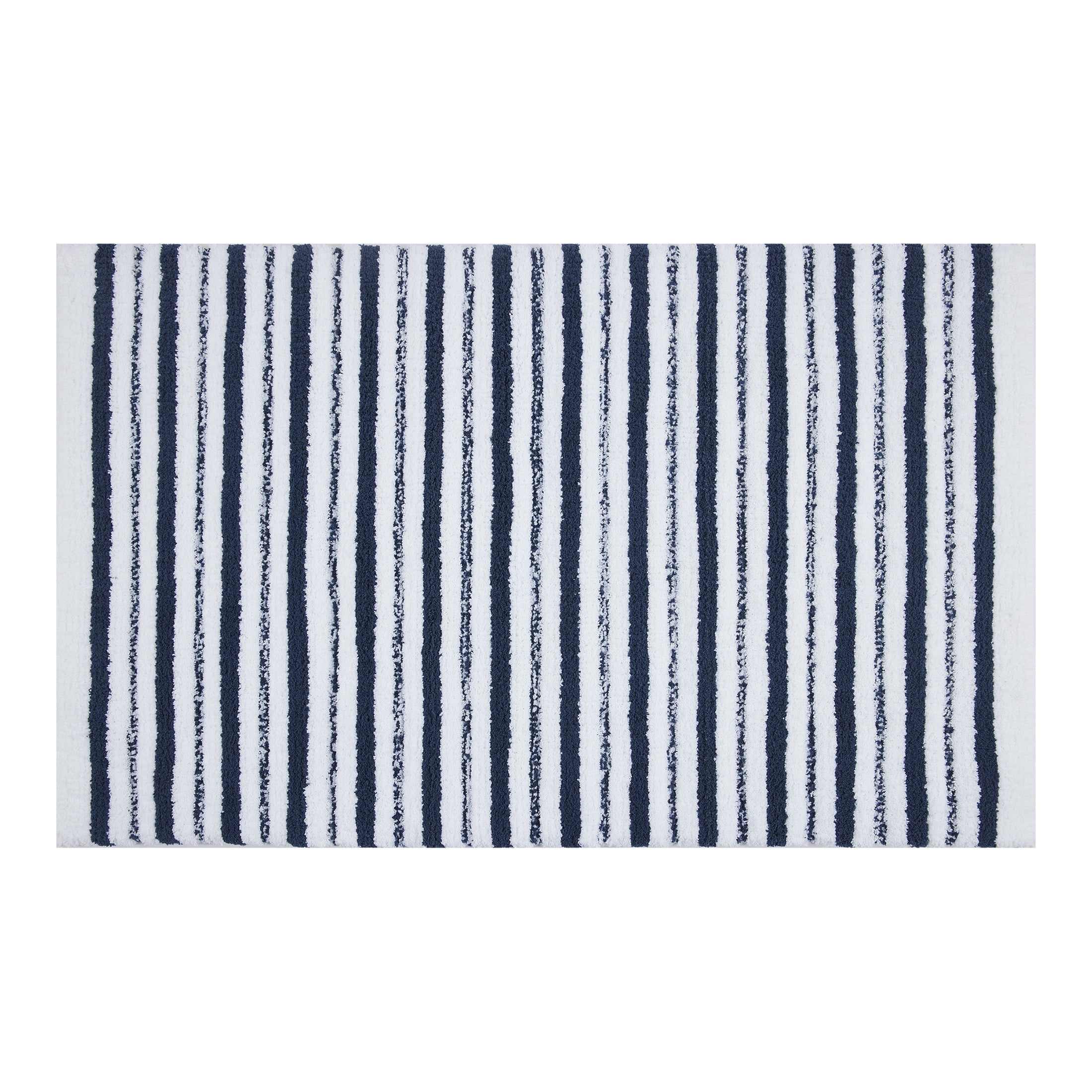 Better Homes & Gardens Soft Tufted Stripe Bath Rug, Blue Admiral ...