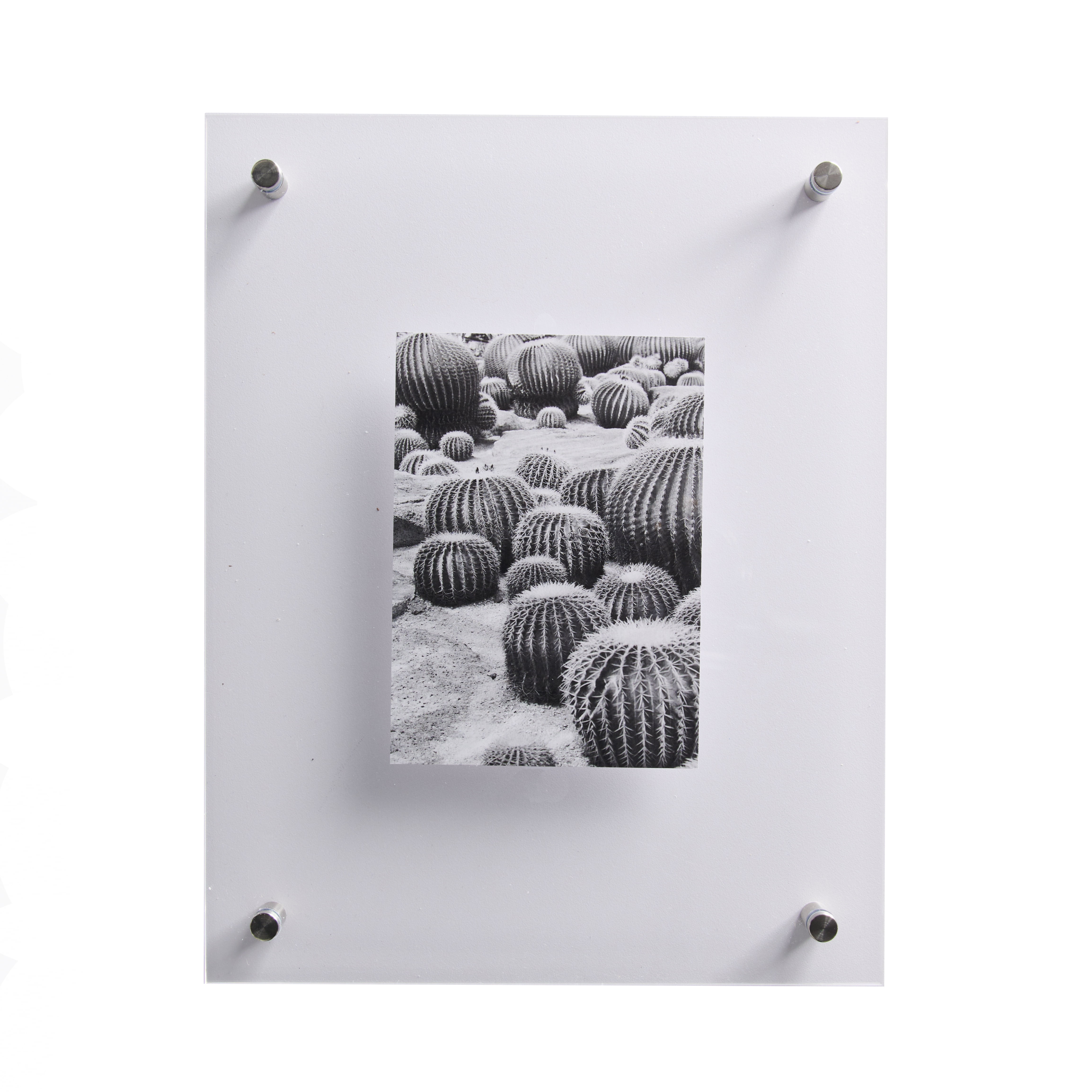 Better Homes & Gardens Silver 5x7 Floating Acrylic Frame with Silver ...