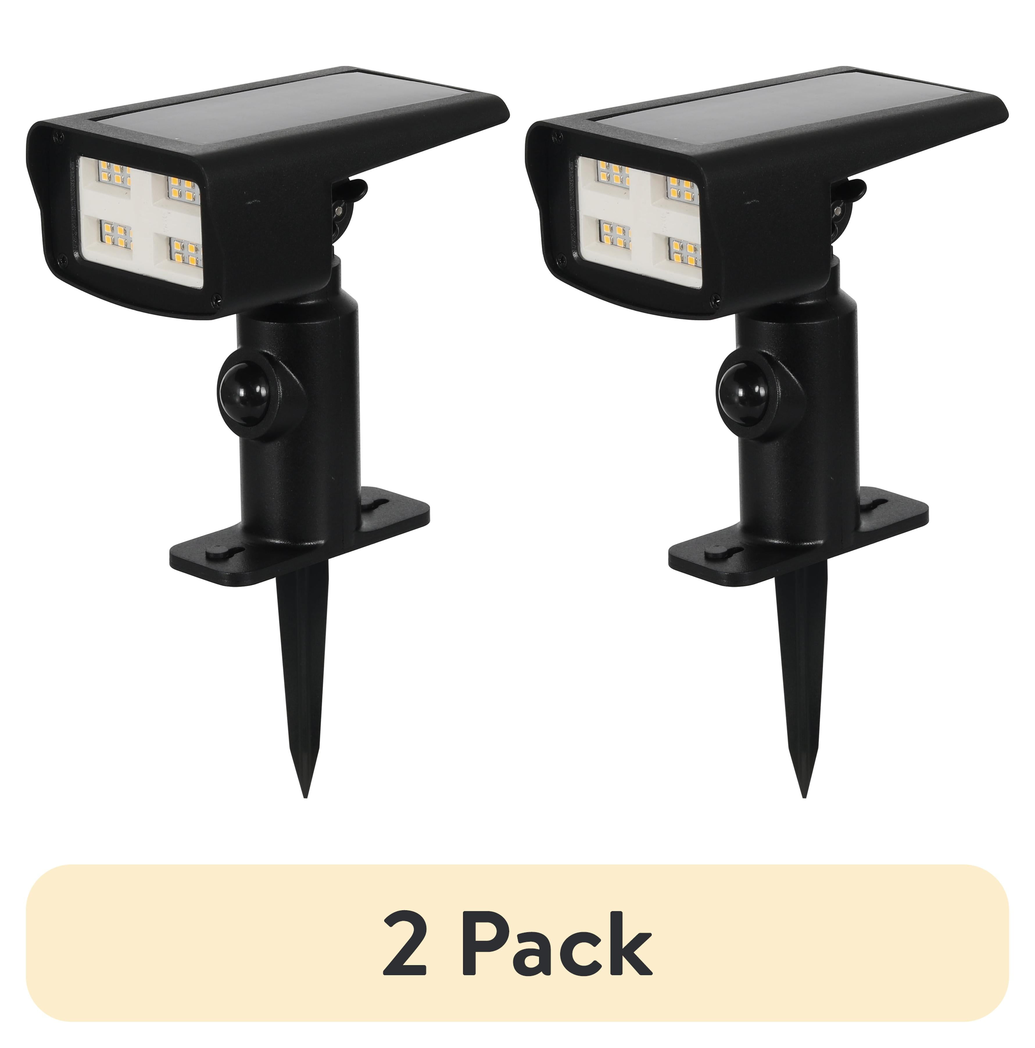 (2 pack) Better Homes & Gardens Solar Motion Sensor LED Spotlight 30 ...