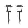 Better Homes & Gardens Solar Powered Square Matte Black Metal LED ...