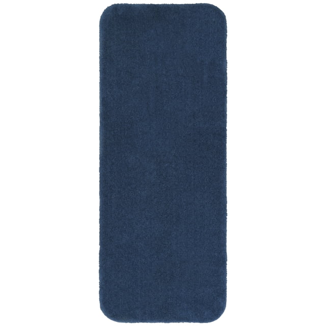 Better Homes & Gardens Solid Baltic Blue Nylon Bathroom Runner Rug, 24 ...