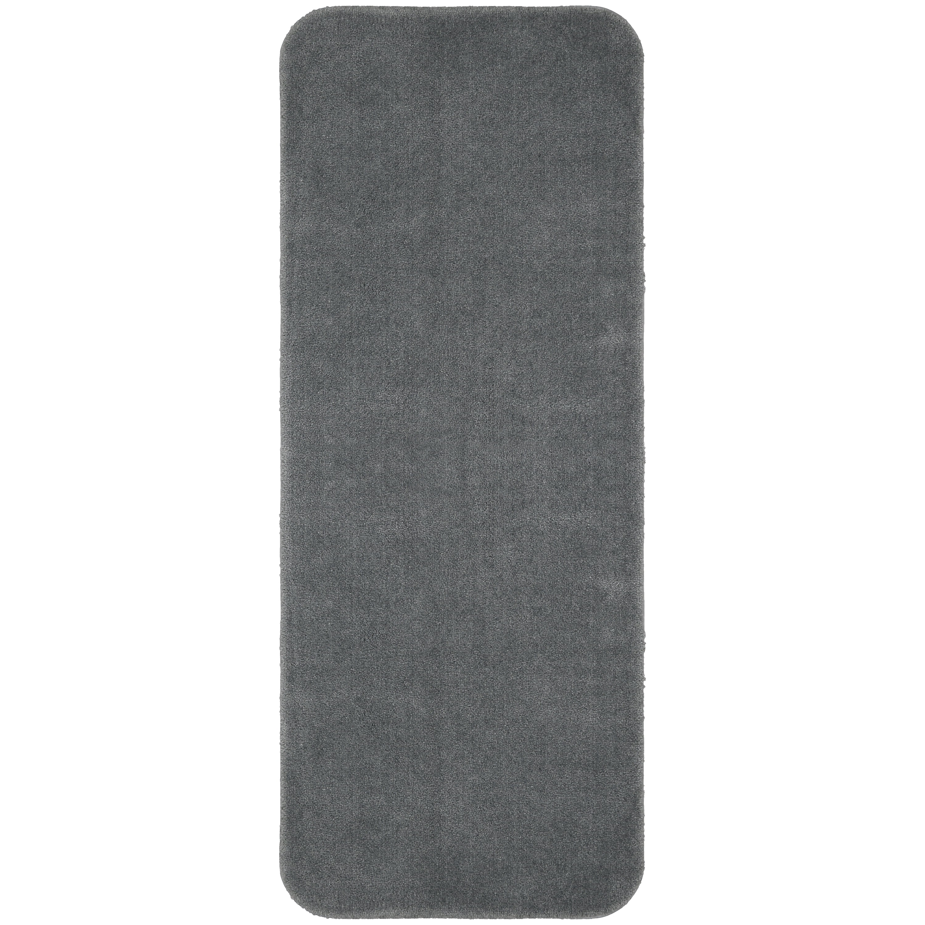 Better Homes & Gardens Solid Gray Nylon Bathroom Runner Rug, 24"x60 ...