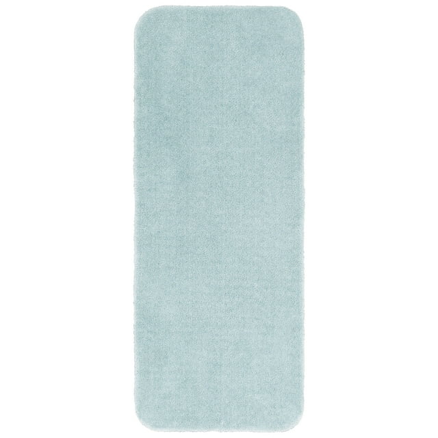 Better Homes & Gardens Solid Light Blue Nylon Indoor Bathroom Runner ...