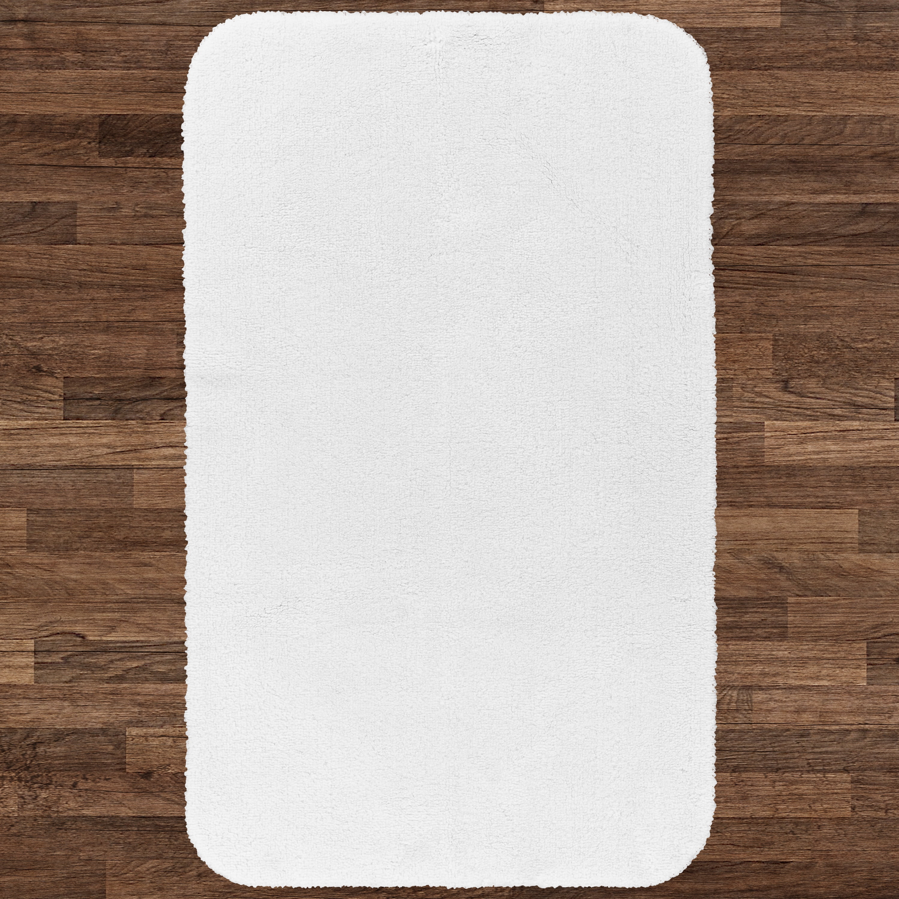 Better Homes & Gardens Solid White Nylon Bathroom Rug 24x40 Skid ...