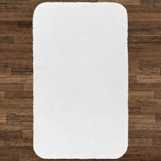 Better Homes & Gardens Solid White Nylon Bathroom Rug 24x40 Skid ...