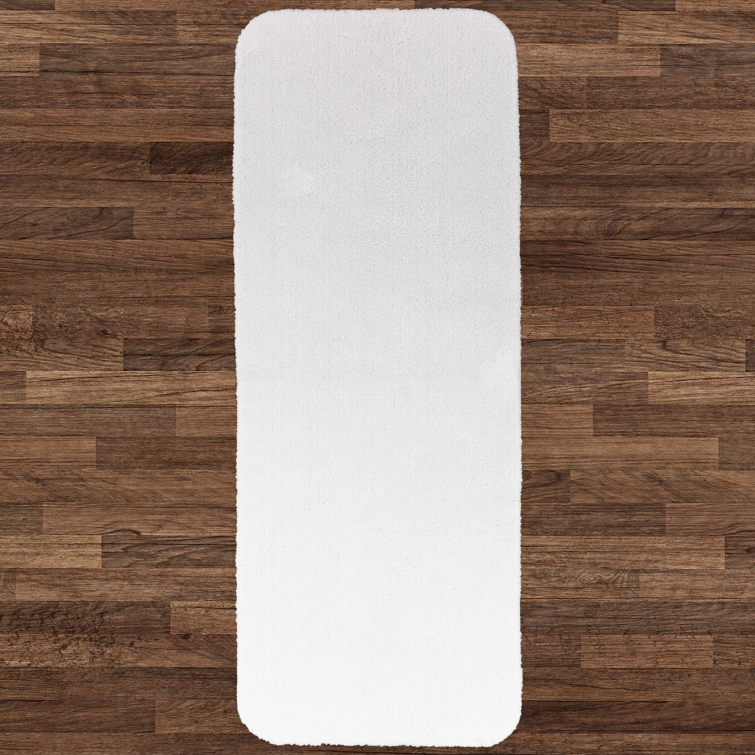 Better Homes & Gardens Solid White Nylon Bathroom Runner Rug, 24"x60 ...