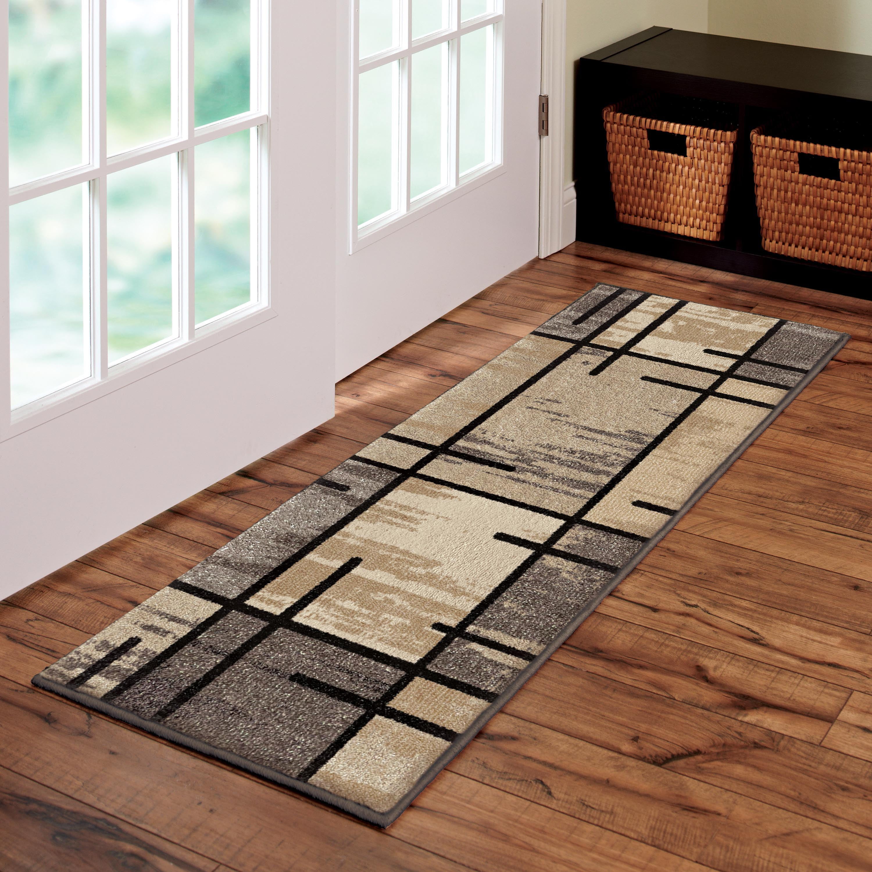 Better Homes & Gardens Spice Grid 1'8" X 2'10" Pewter Area Rug ...