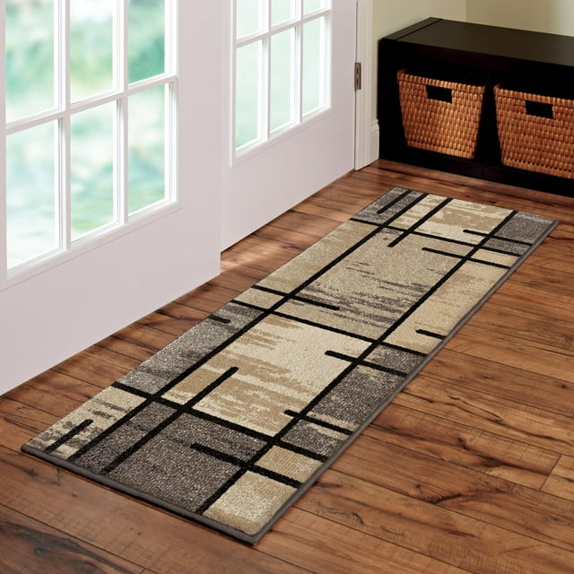 Better Homes & Gardens Spice Grid 1'8" X 2'10" Pewter Area Rug ...