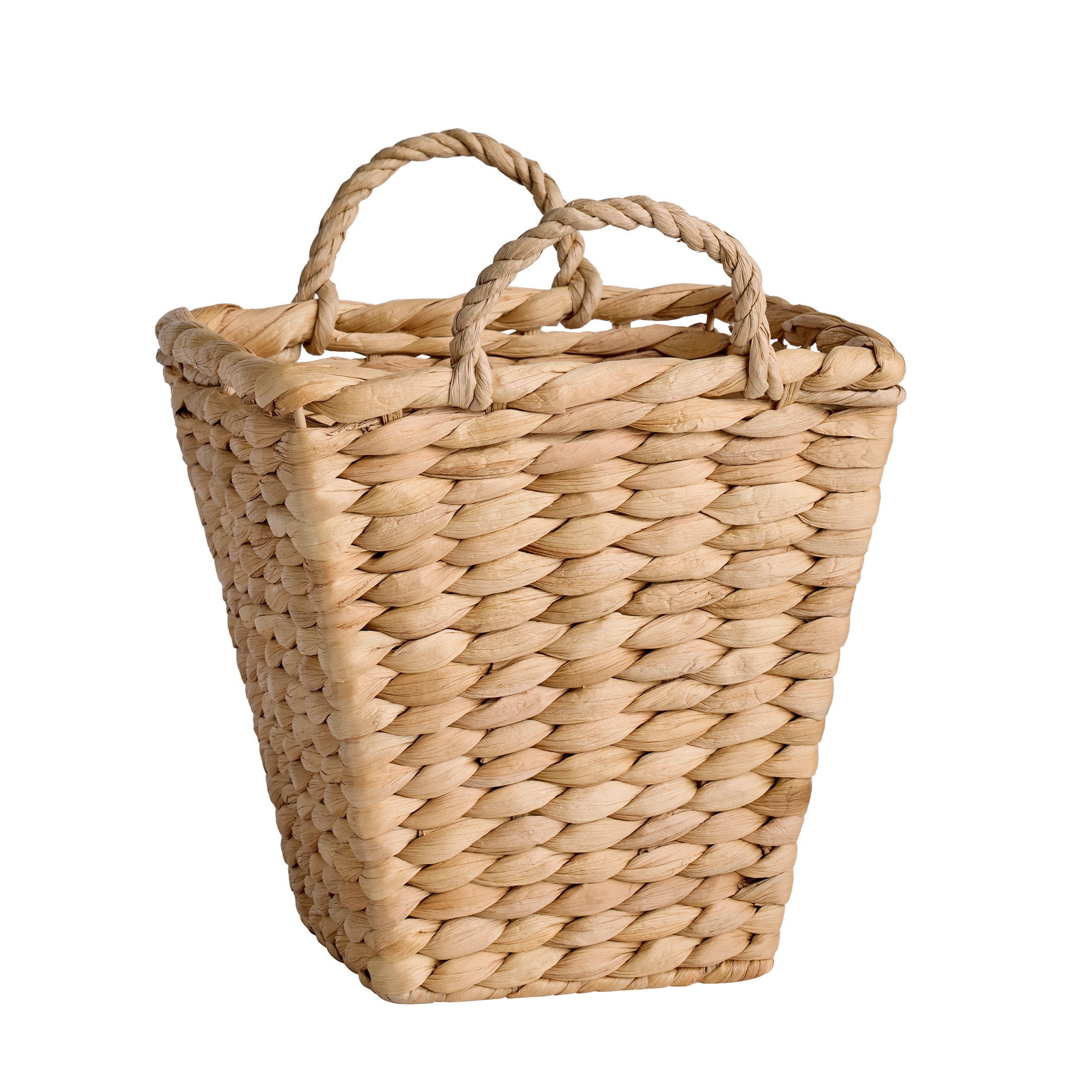 Better Homes & Gardens Water Hyacinth Tapered Basket with Loop Handles ...