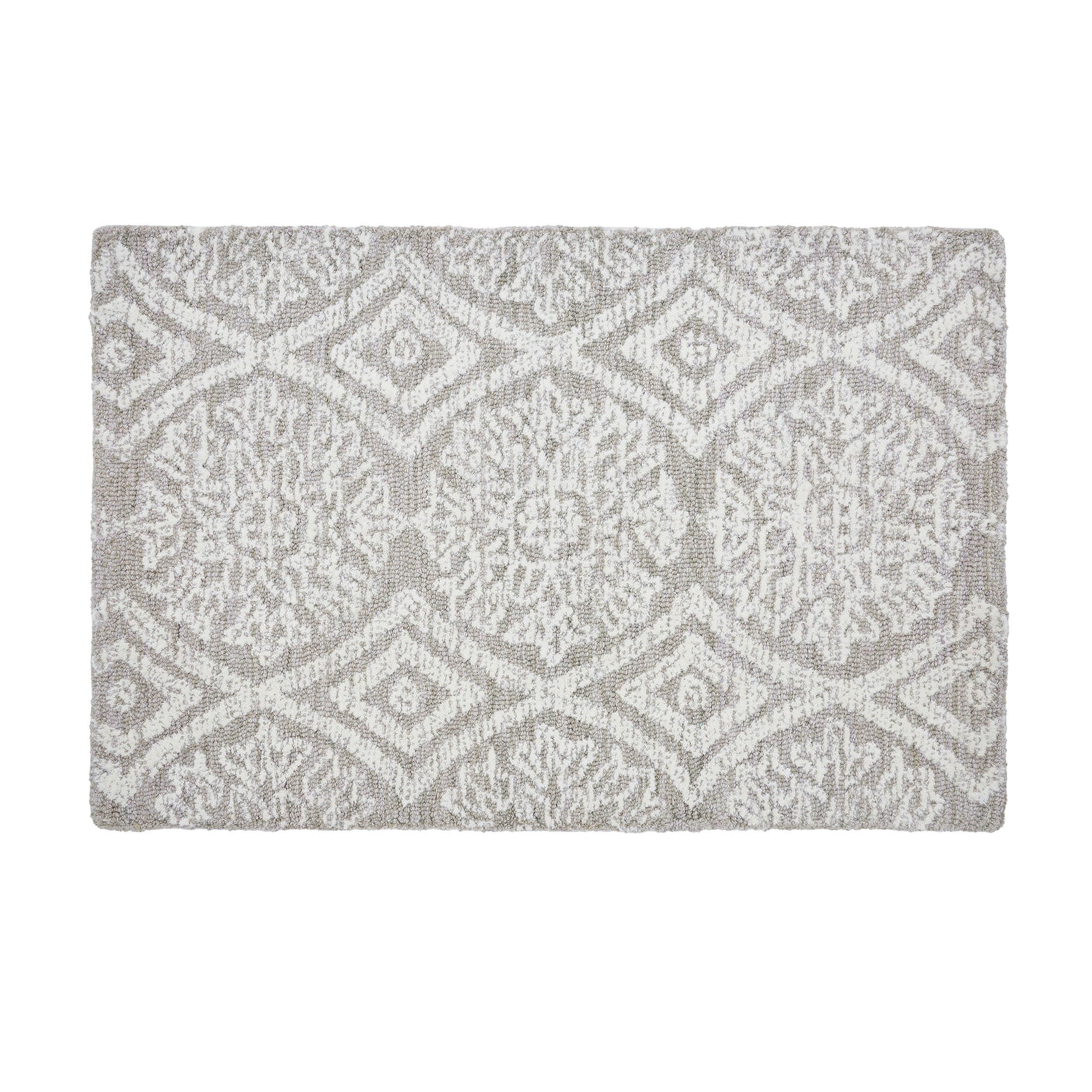 Better Homes & Gardens Wool Area Rug 24x36 Taupe Medallion Diamond ...