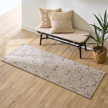 Better Homes & Gardens Gray Border Tight Geo Indoor 30" x 84" Runner ...