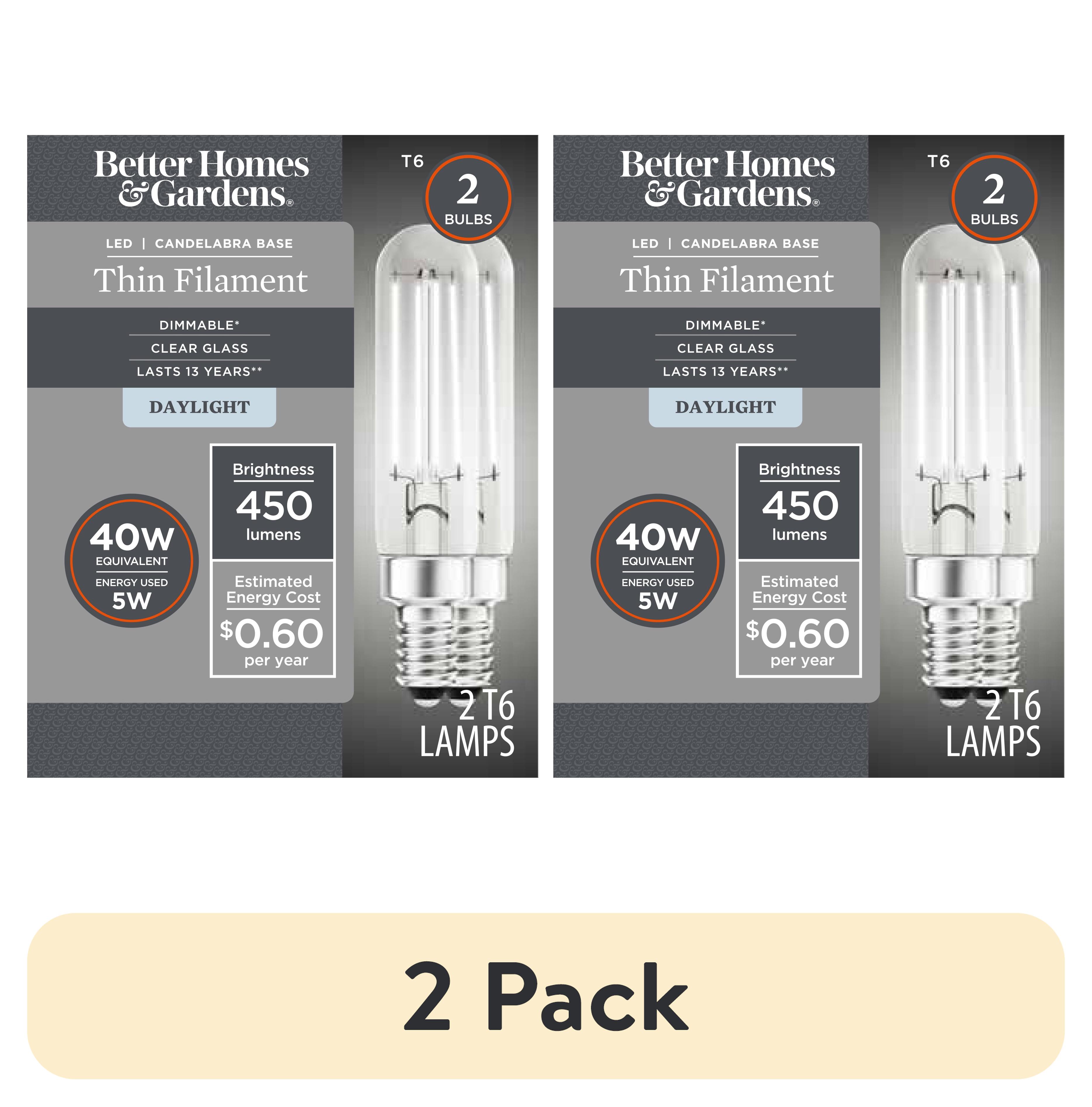 Customer reviews for (2 pack) Better Homes & Gardens T6 LED Vintage ...