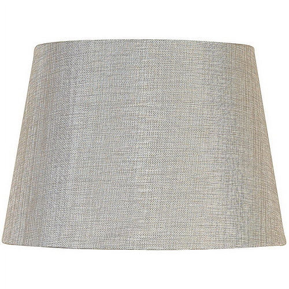 Silver Textured Fabric Drum Table Lamp Shade - Uno Fitting - Walmart.com