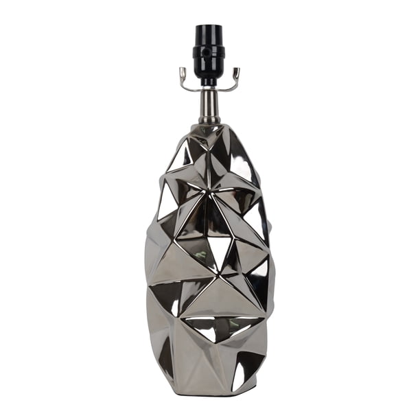 Better Homes & Gardens Tapered Facet Lamp Base, Chrome Finish - Walmart ...