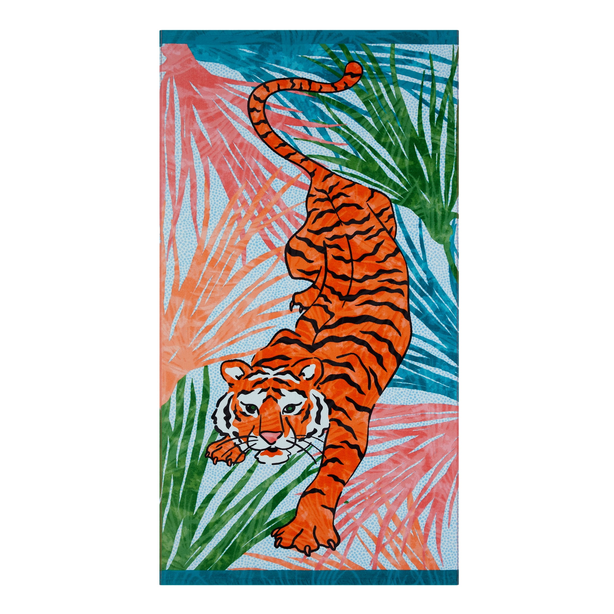 Better Homes & Gardens Tiger Prowl Oversized Cotton Beach Towel ...