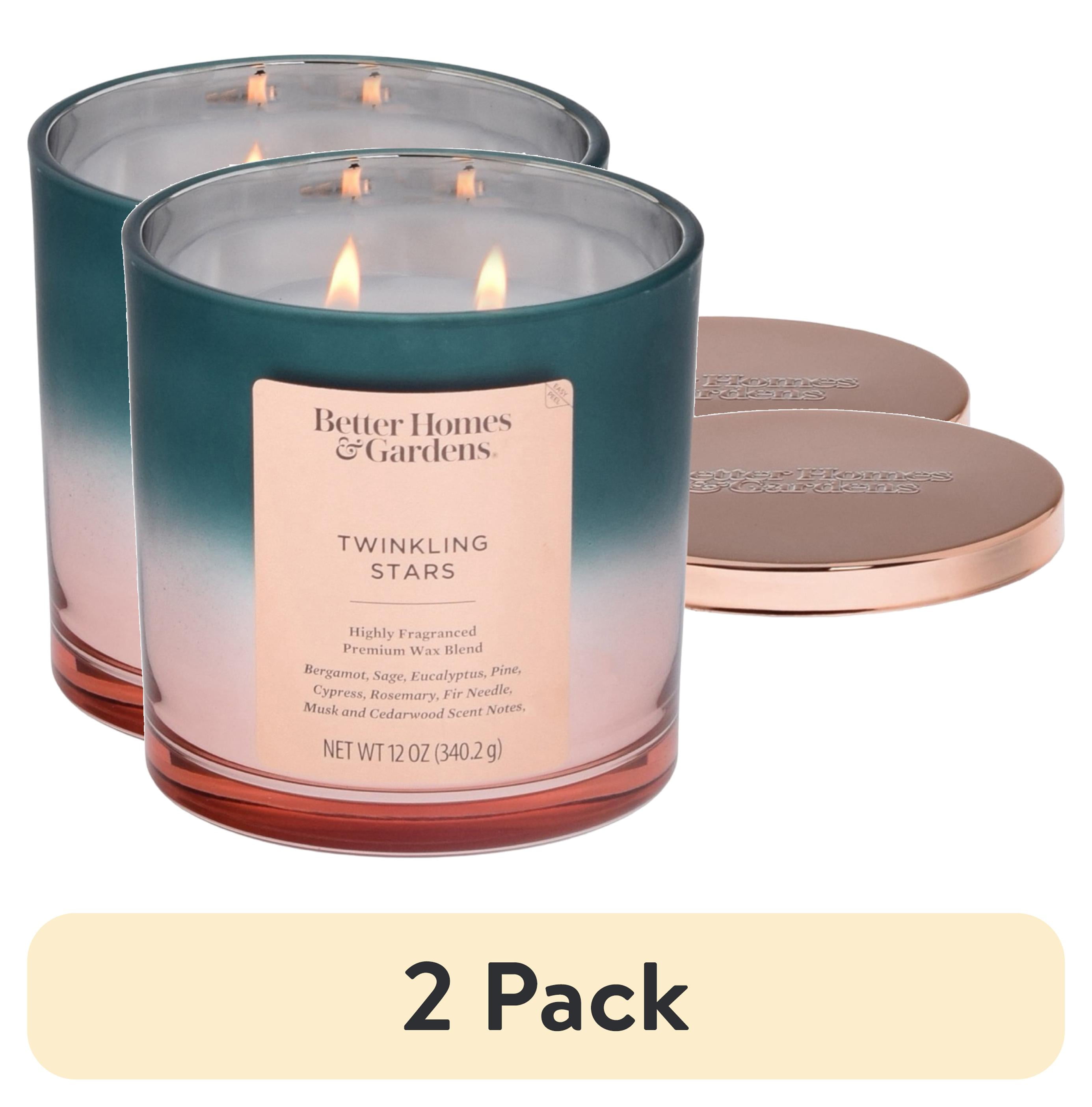 (2 pack) Better Homes & Gardens Twinkling Stars Scented 2-Wick 12oz ...