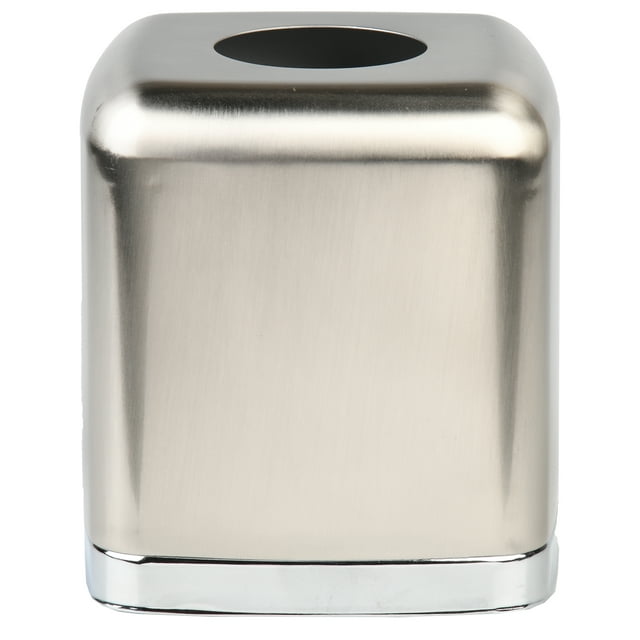 Better Homes & Gardens Two-Tone Metal Tissue Box Cover, Silver ...