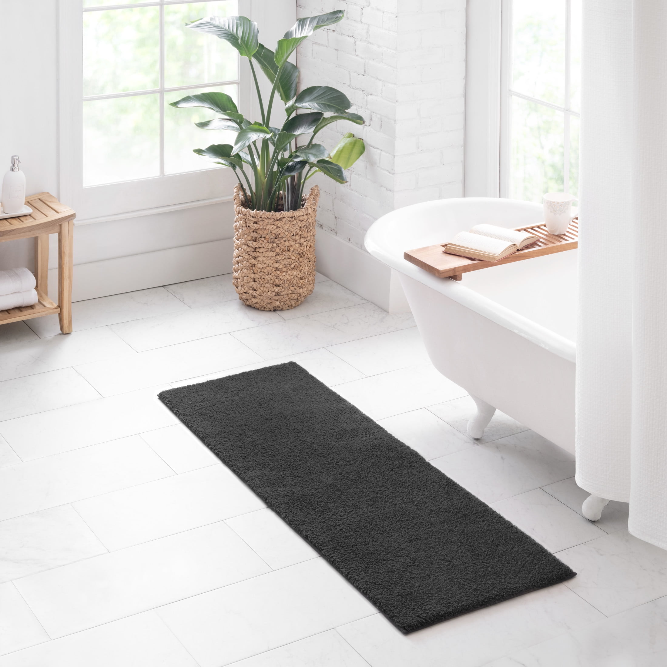 Better Homes & Gardens Ultra Soft Polyester Bath Runner Rug, 20" x 60 ...