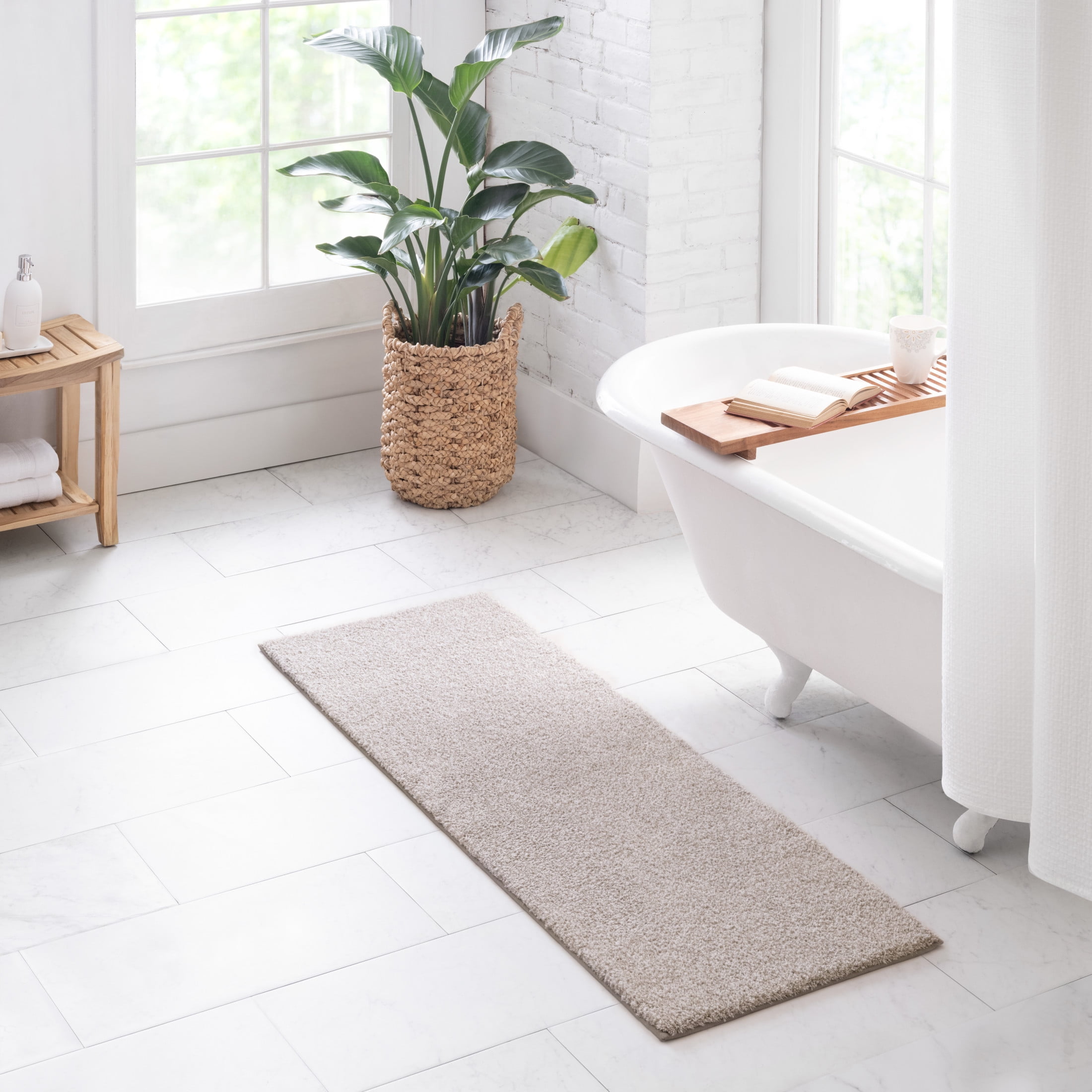 Better Homes & Gardens Ultra Soft Polyester Bath Runner Rug, 20" x 60 ...