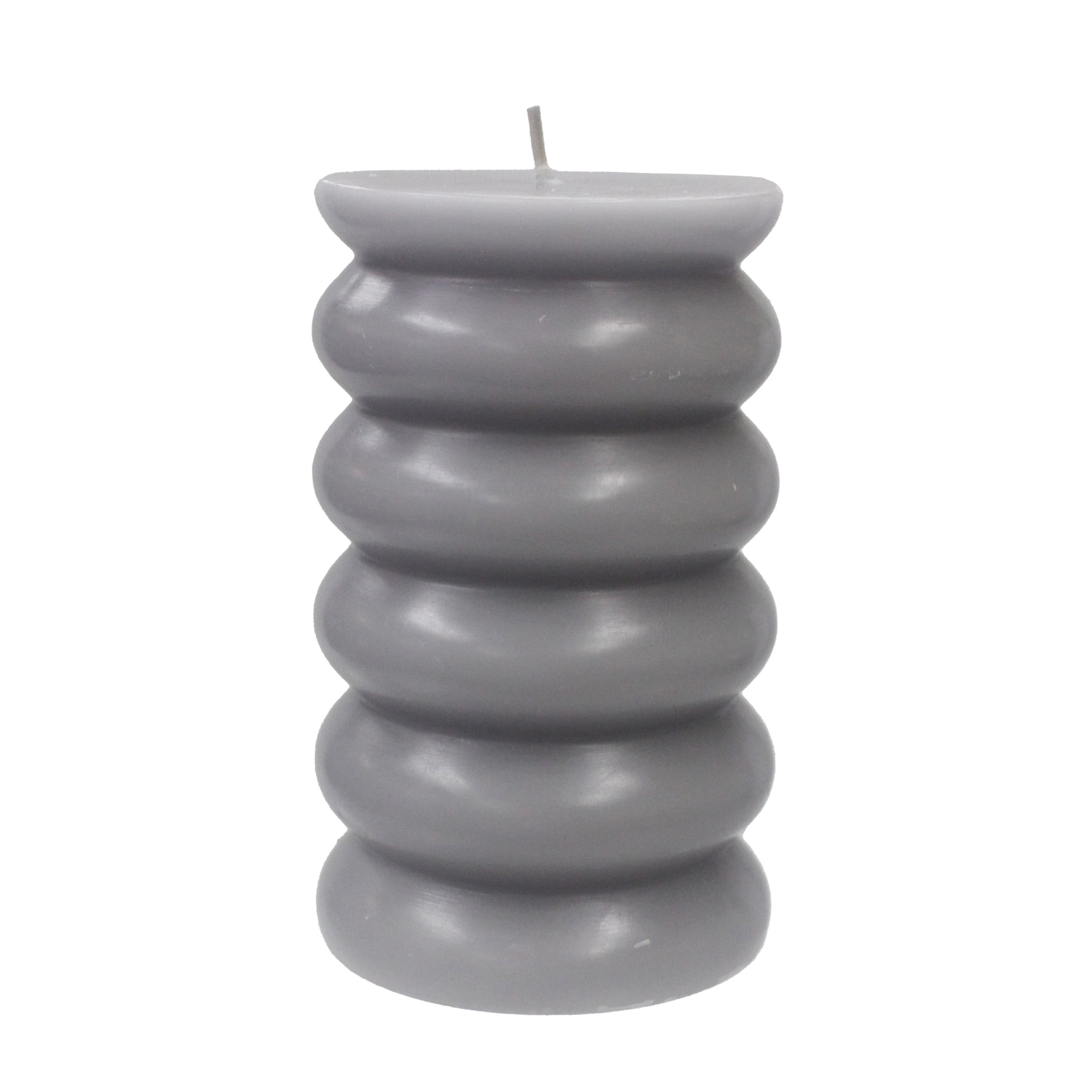 Better Homes & Gardens Unscented Bubble Pillar Candle, 3x5 Inches, Gray ...
