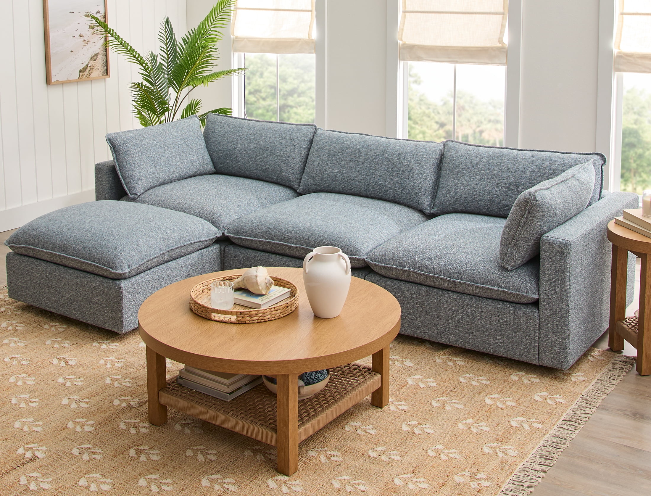 Better Homes & Gardens Weston 107.5" Cloud Modular Sectional Sofa ...