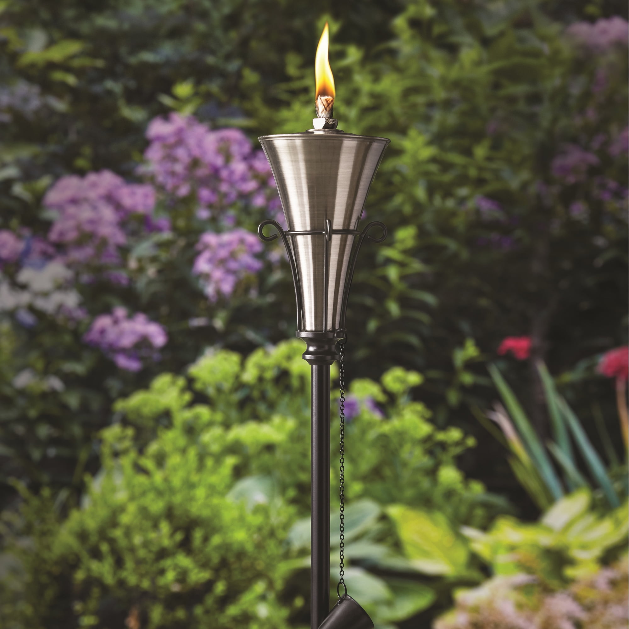 Better Homes & Gardens Westover Outdoor Yard Torch Satin Silver ...