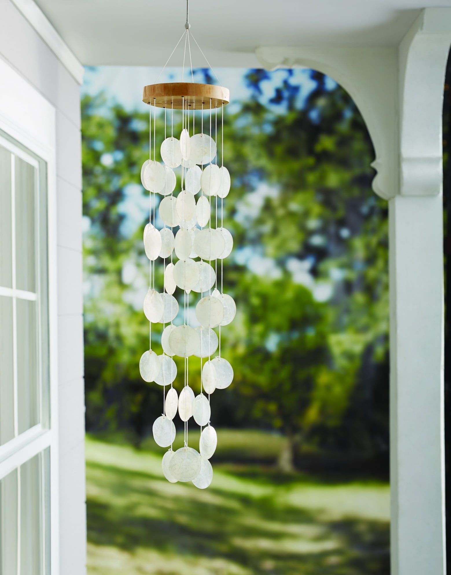 Better Homes & Gardens White Capiz Shell Wind Chime - Walmart.com