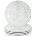Better Homes & Gardens White Round Rattan Chargers Set of 4 - Walmart.com