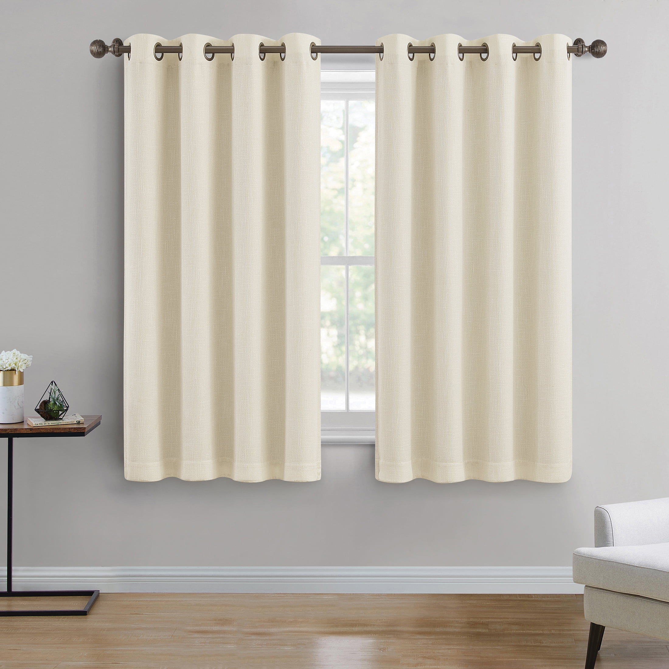 Better Homes & Gardens Woven Textured Grommet Blackout Curtain Panel, 1 ...