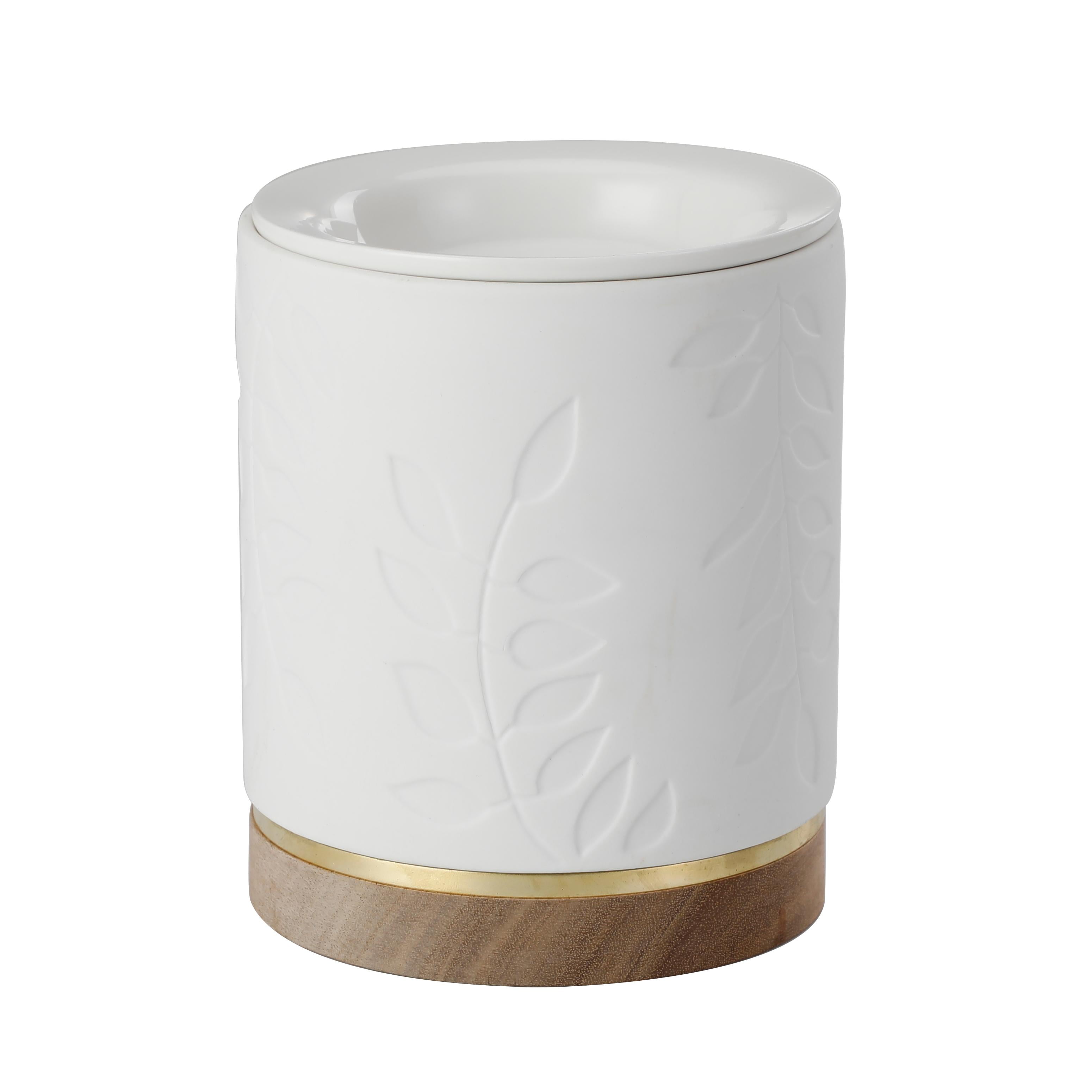 Better Homes & Gardens Wax Warmer, Leaves Porcelain Fragrance Warmer ...