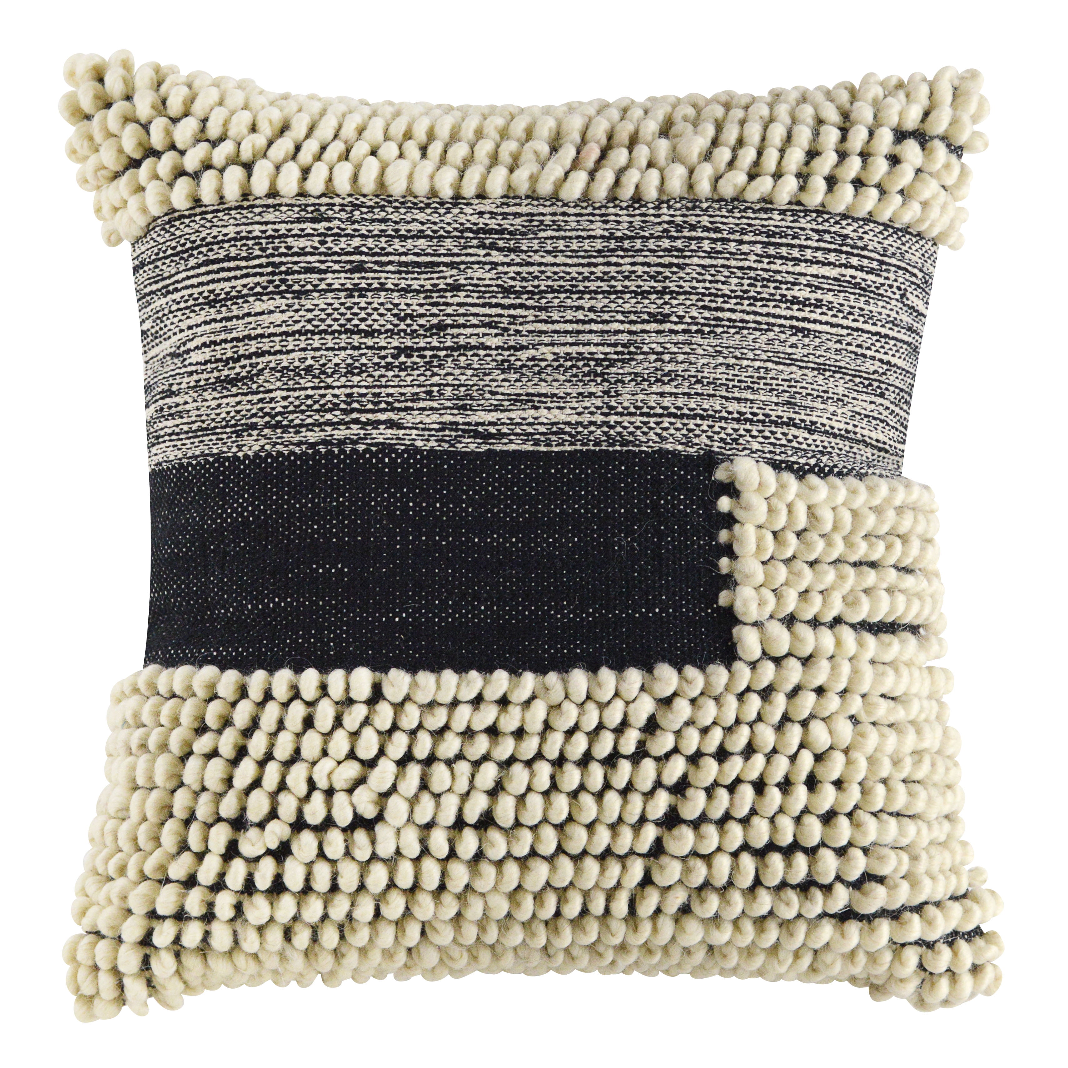 Better Homes & Gardens Handcrafted Banded Loop Decorative Throw Pillow ...