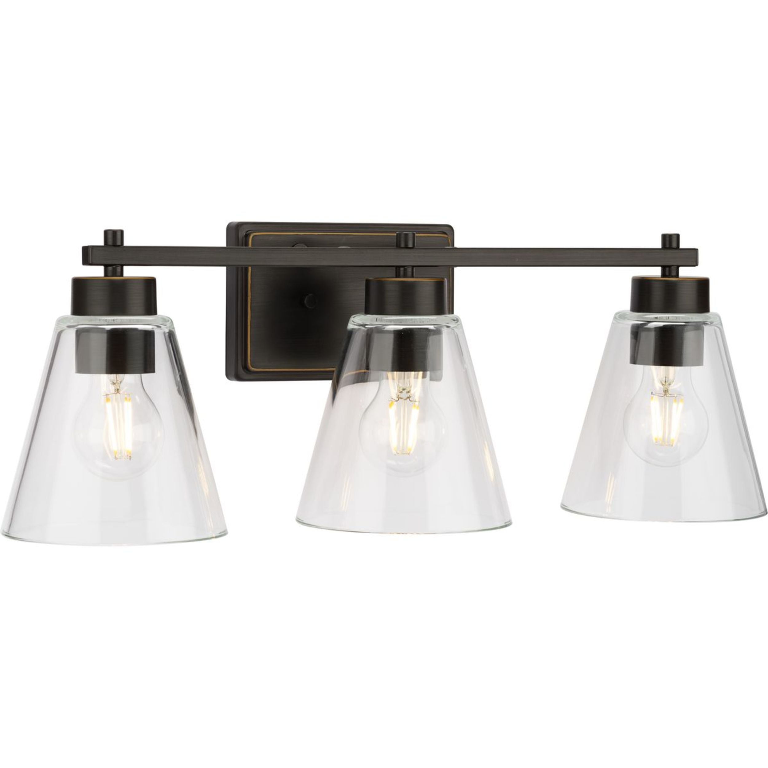 Better Homes and Gardens 22" Modern Dimmable 3-Light Bronze Medium Base ...
