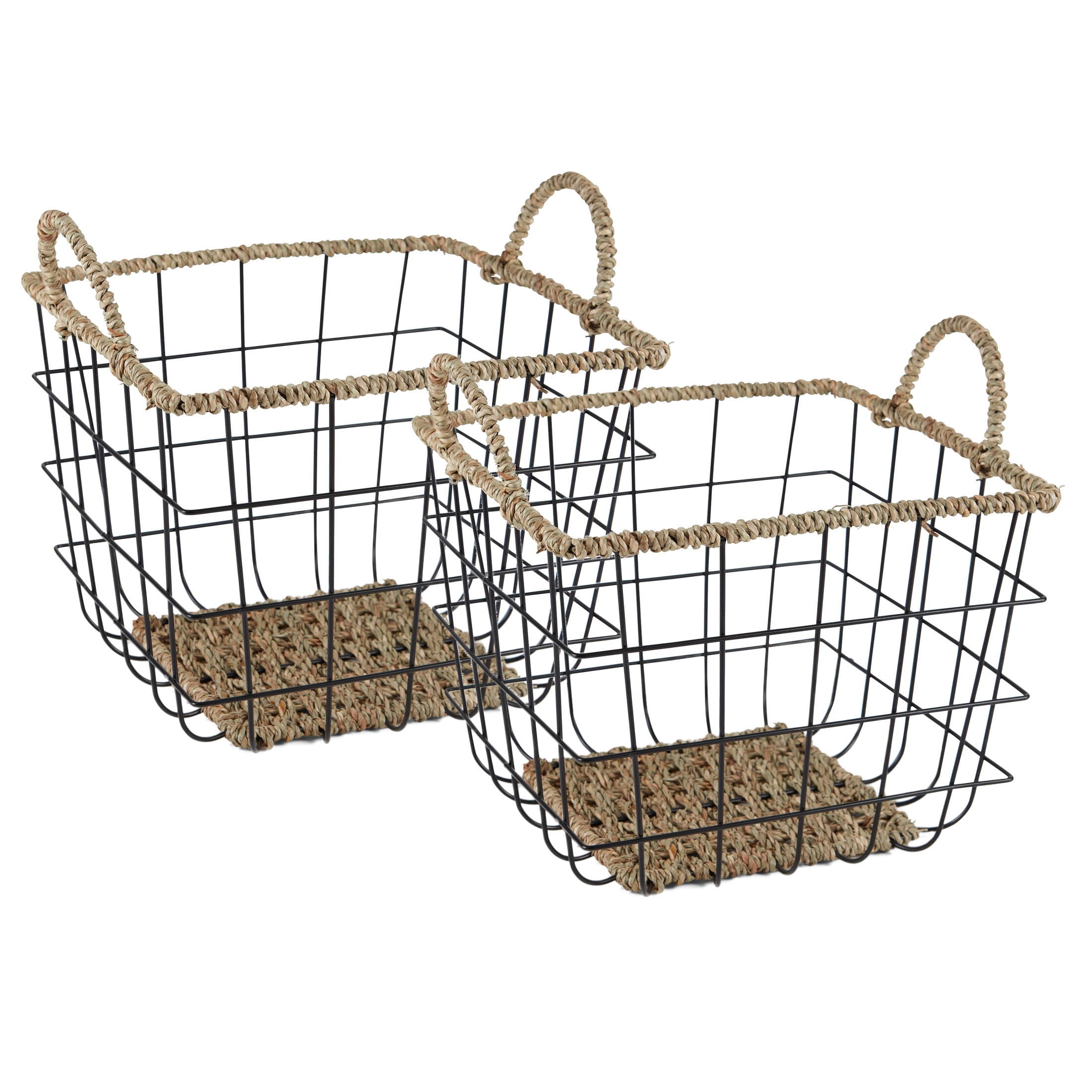 Better Homes and Gardens 2pk Square Wire Baskets - Walmart.com