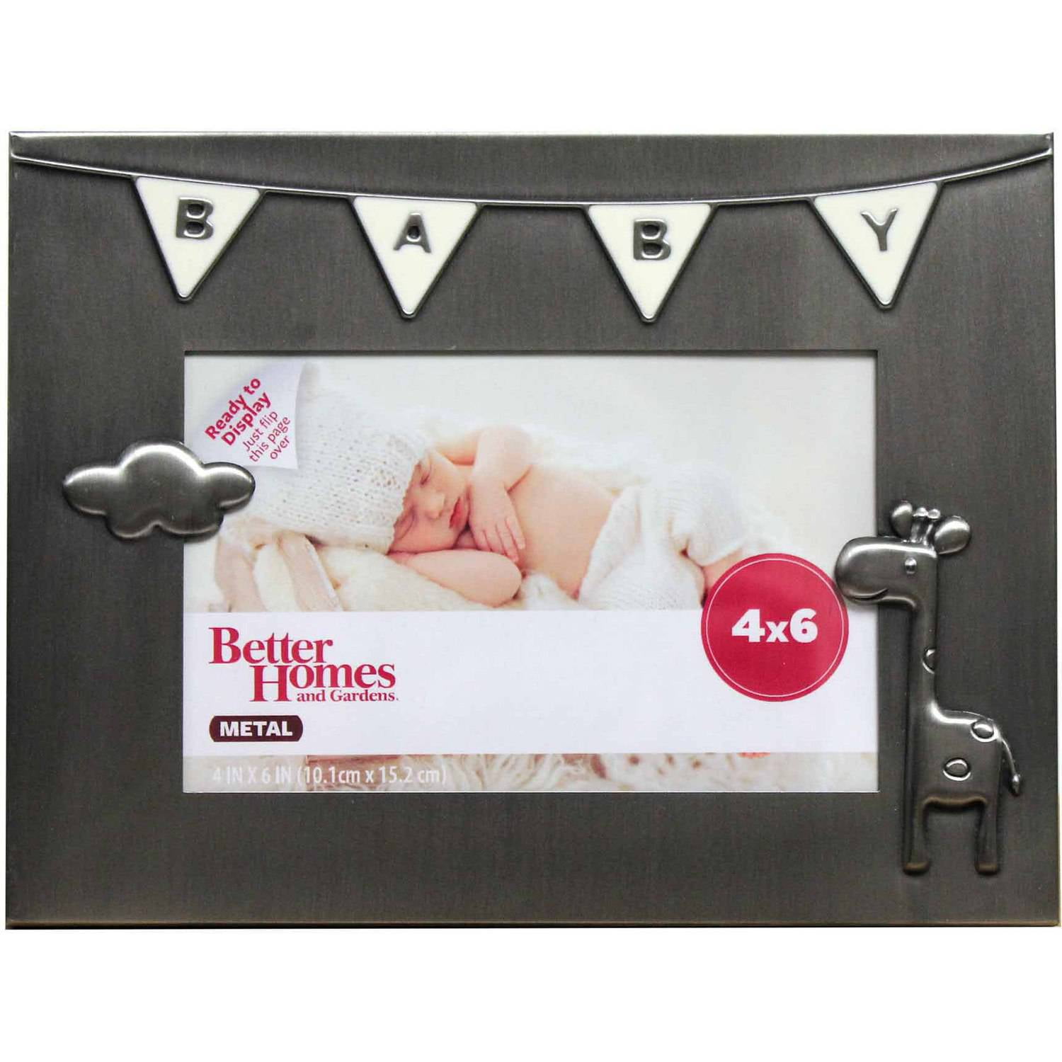 Better Homes and Gardens 4x6 Pewter Metal Baby Frame - Walmart.com